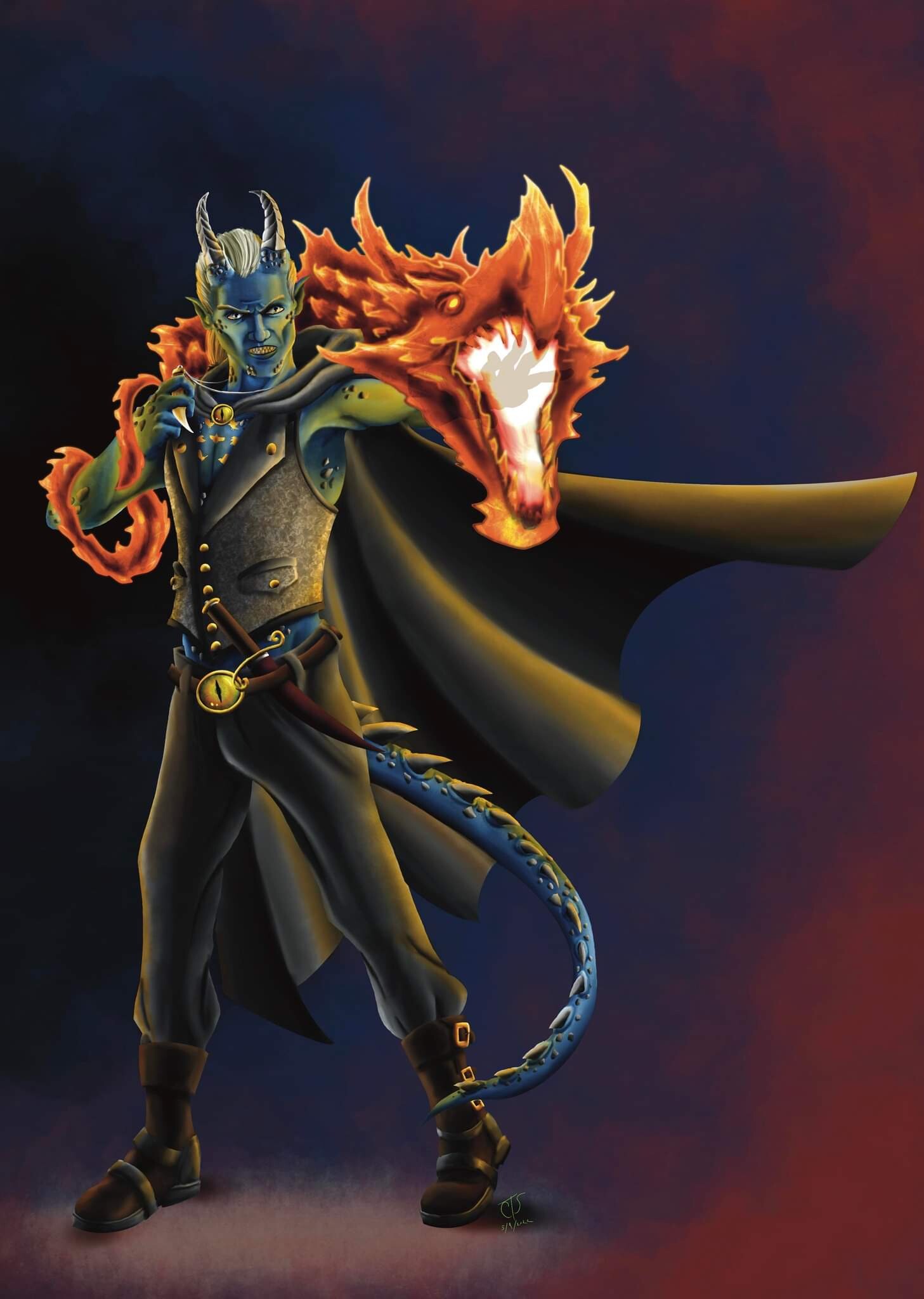 ArtStation - Tiefling Sorcerer