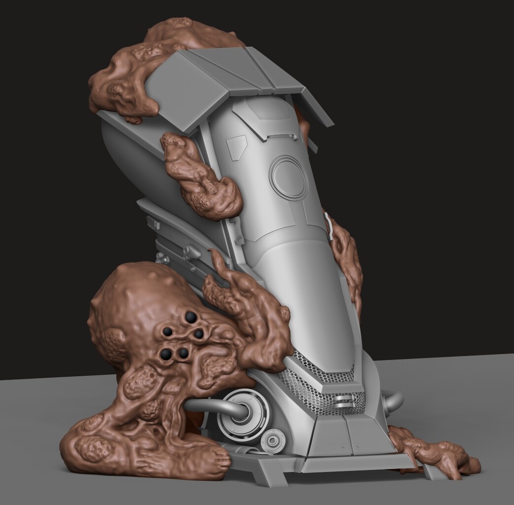 ArtStation - Modeling- Cryopod with Alien