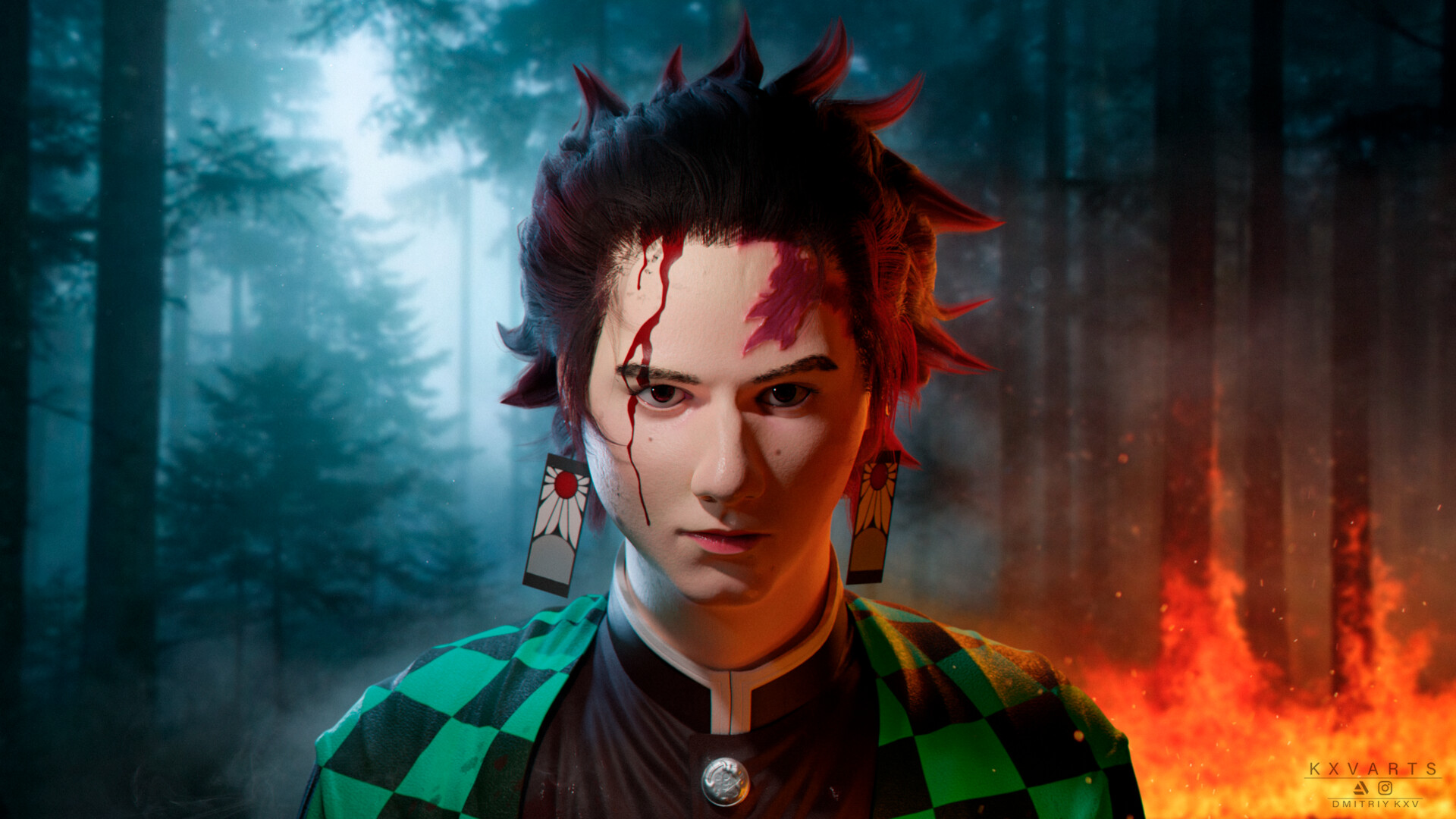 ArtStation - Tanjiro Kamado fan art