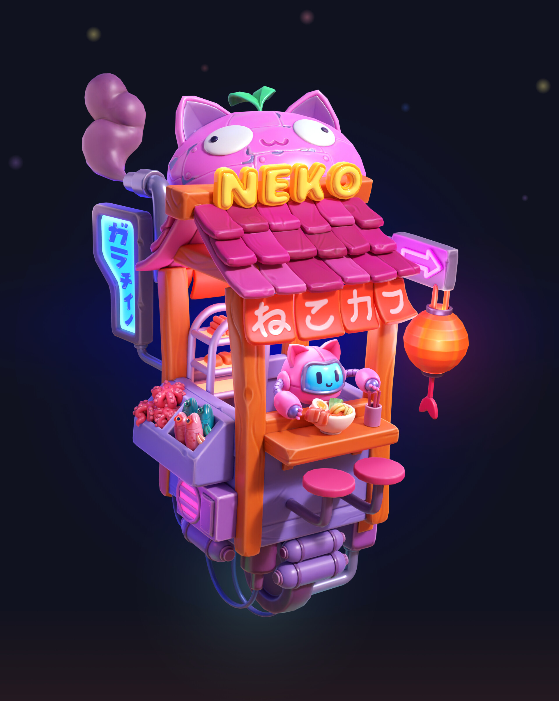 ArtStation - Final_NEKO_CAFE