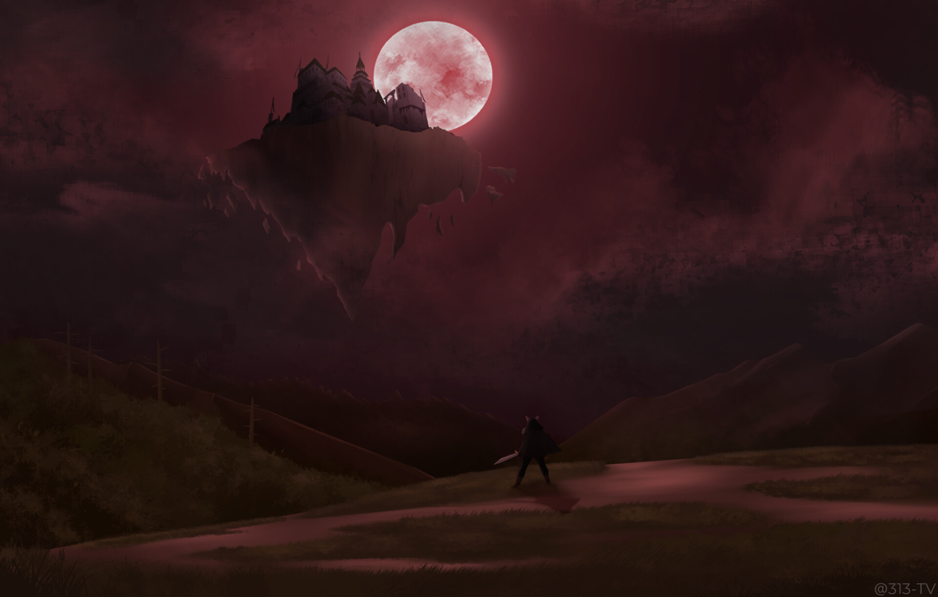 ArtStation - Dark Sky Fortress Concept