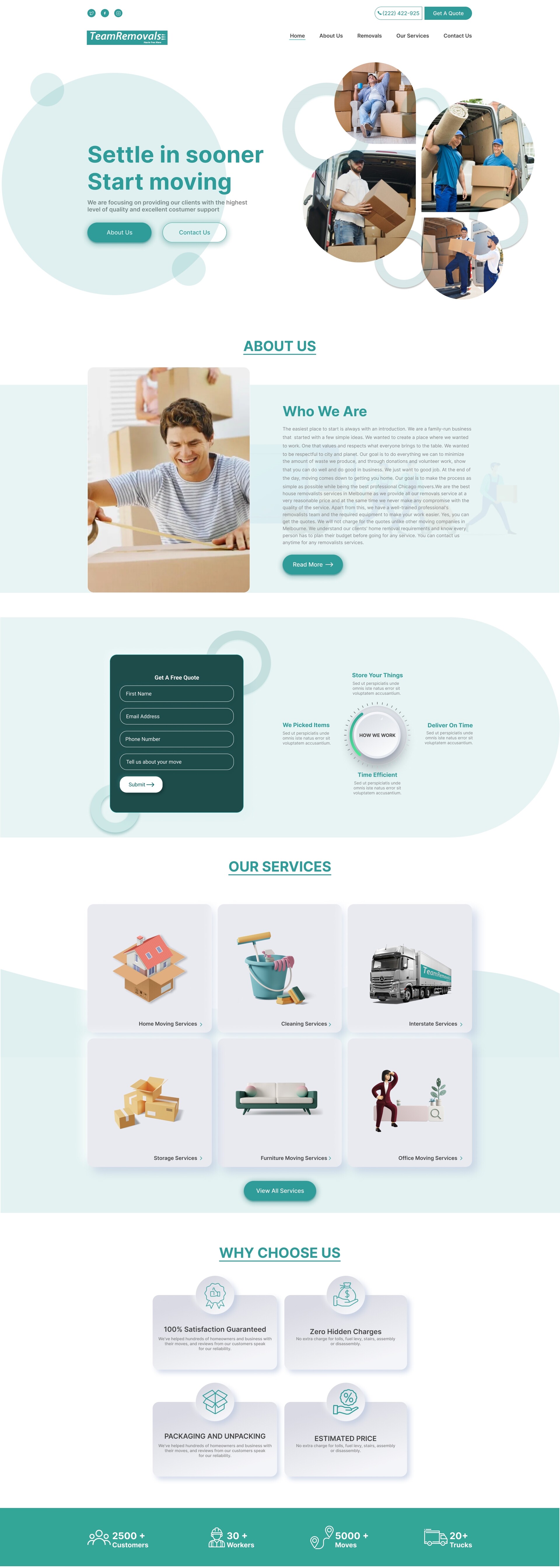 ArtStation - Team Removals Website Template