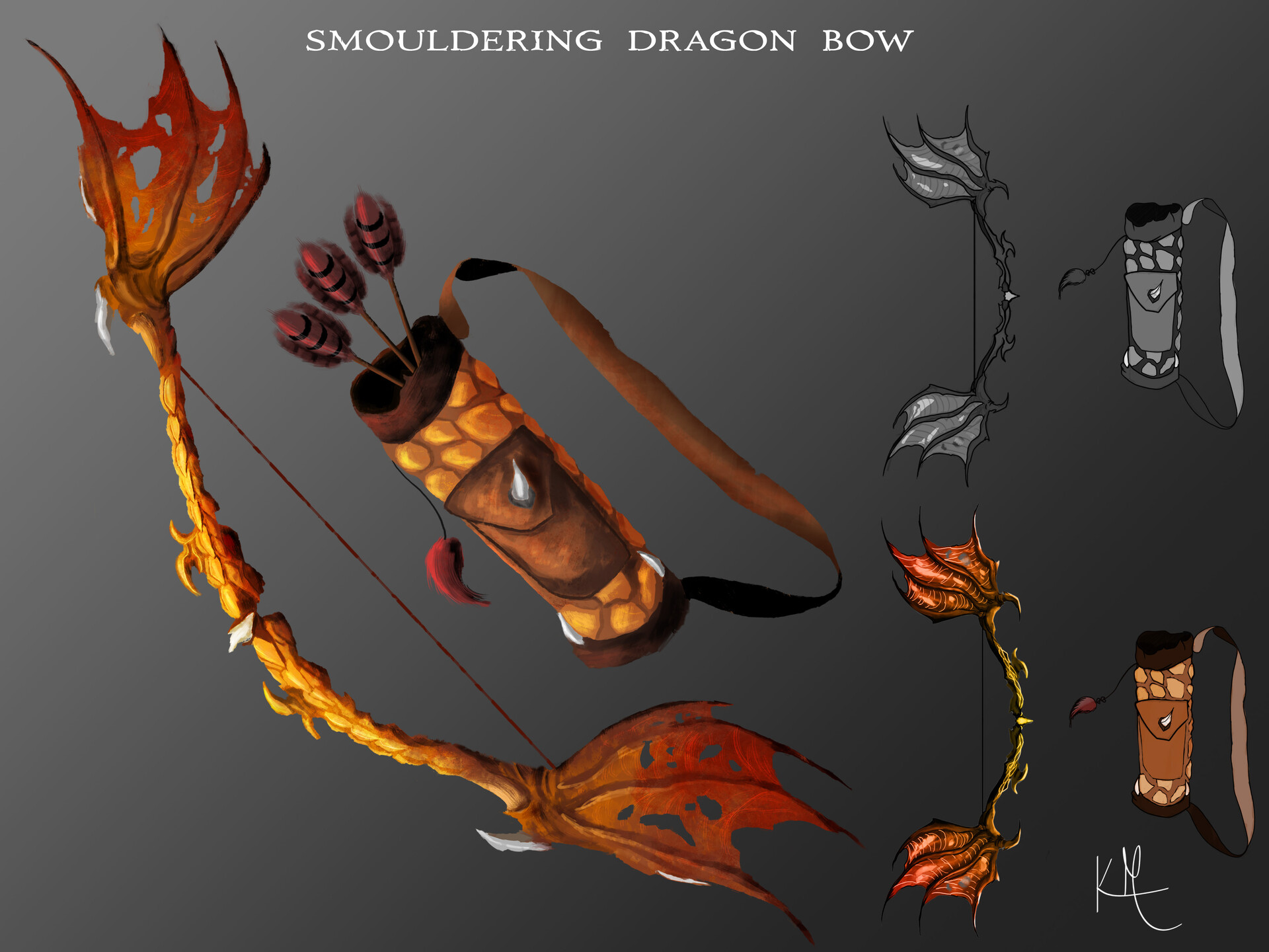 ArtStation - Smouldering Dragon Bow