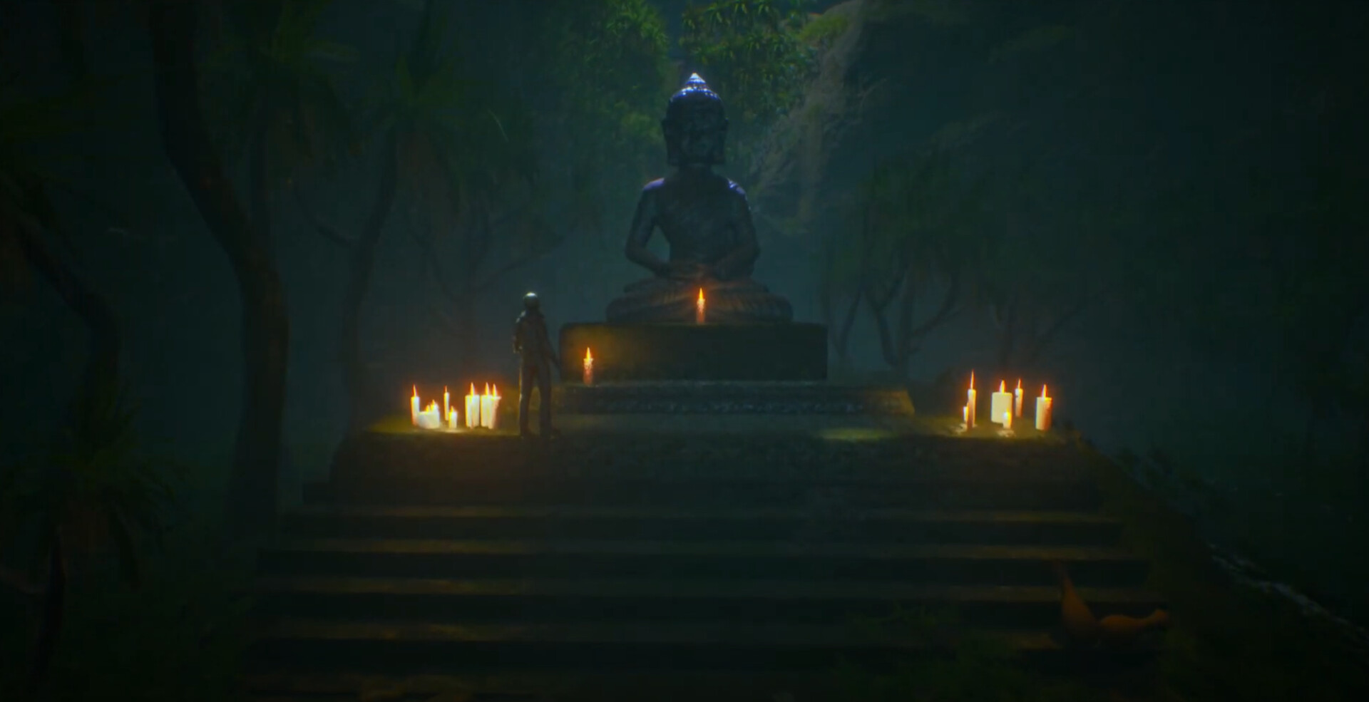 ArtStation - Buddha temple render based on concept art by James Combridge