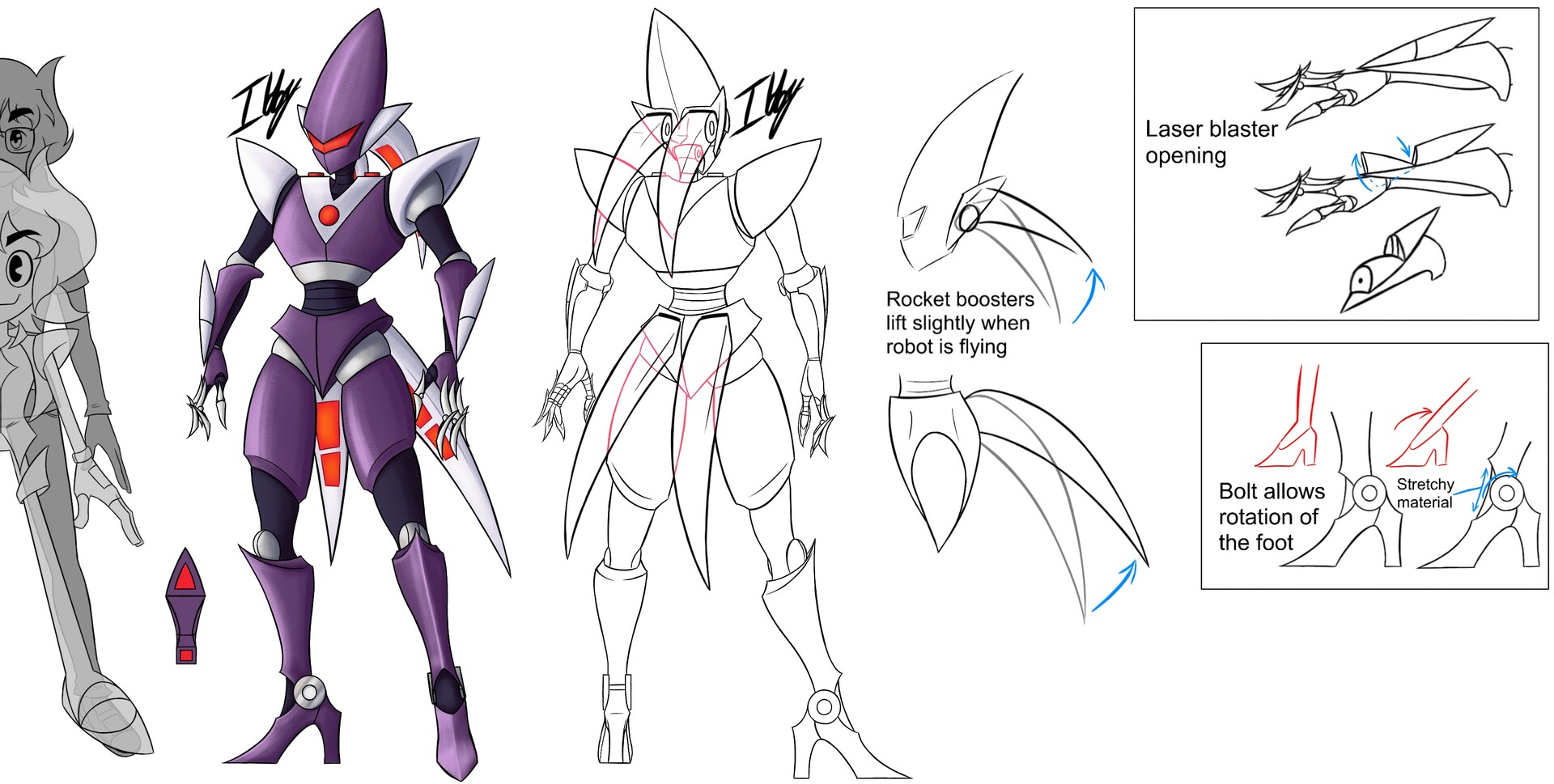 ArtStation - Evil Robot character design sheet
