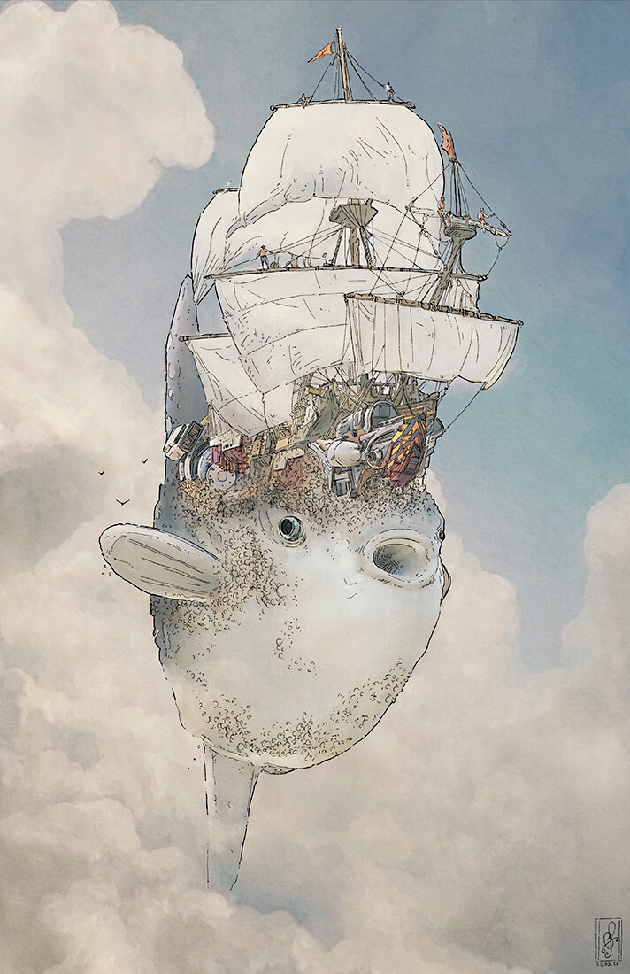 ArtStation - Moon Fish - Fish&Ships
