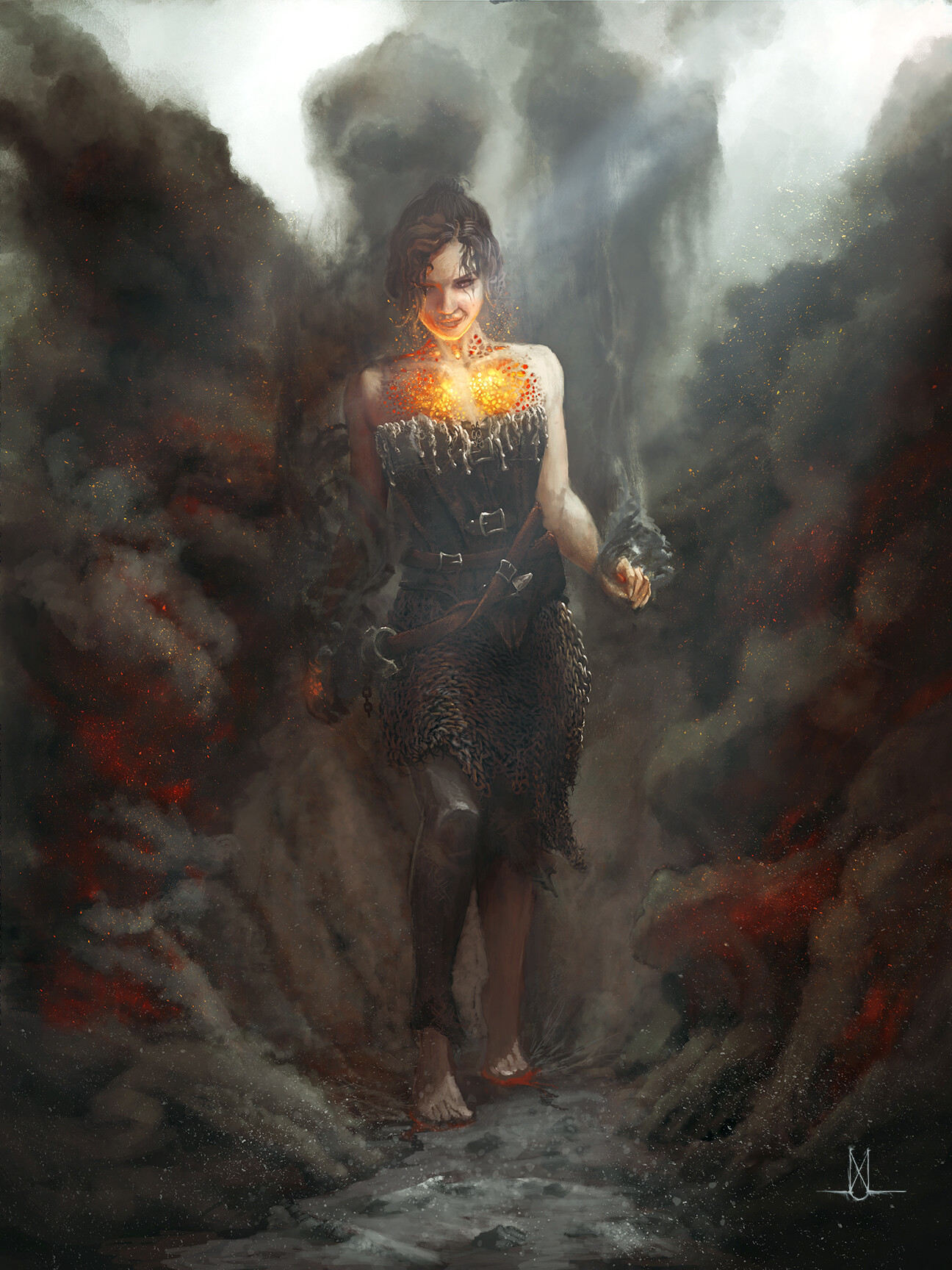 ArtStation - Vatra, The Burning Witch