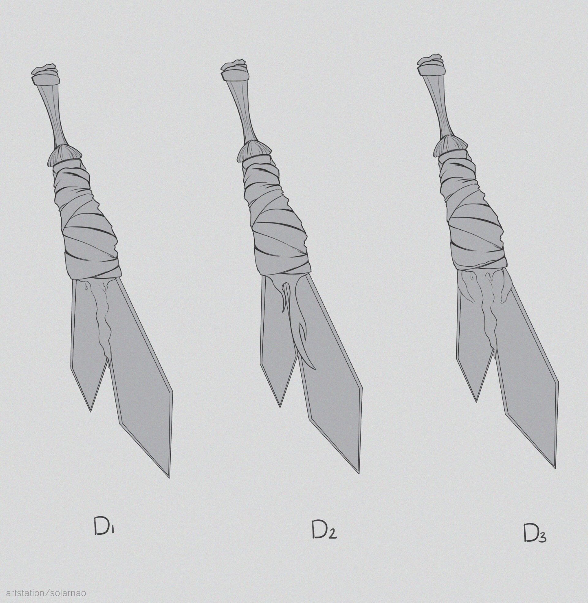 Ilya - Create Worlds: Concept Artist Project [Vampire & Demon Weapons]