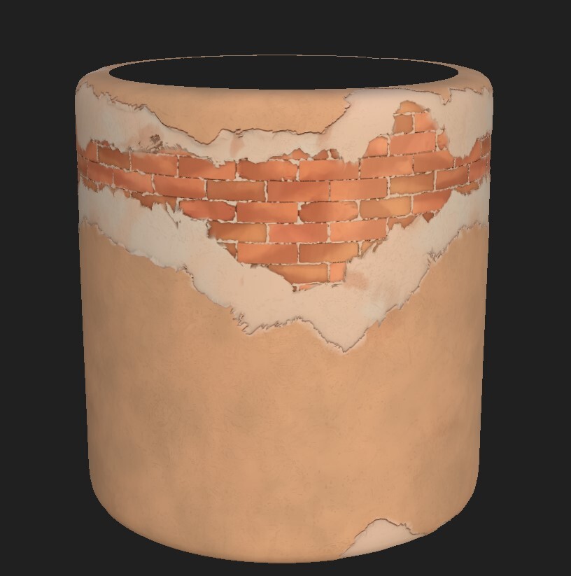 ArtStation - Stylized plaster wall