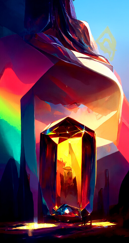 ArtStation - Rainbow Diamond Dungeon - Disco Diffusion fantasy concept art