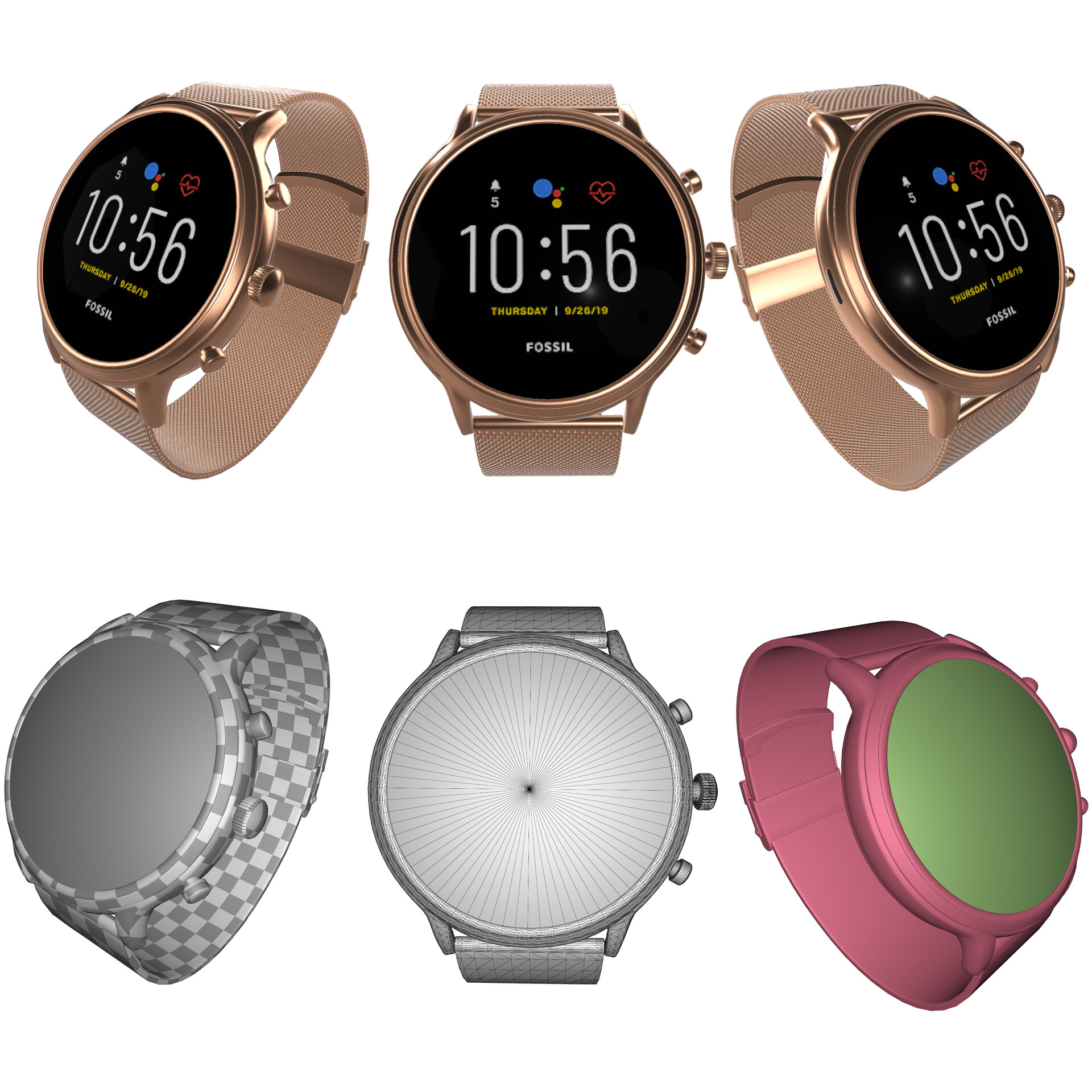 Rishabh Raghuvanshi - Photorealistic Low Poly Fossil Watch