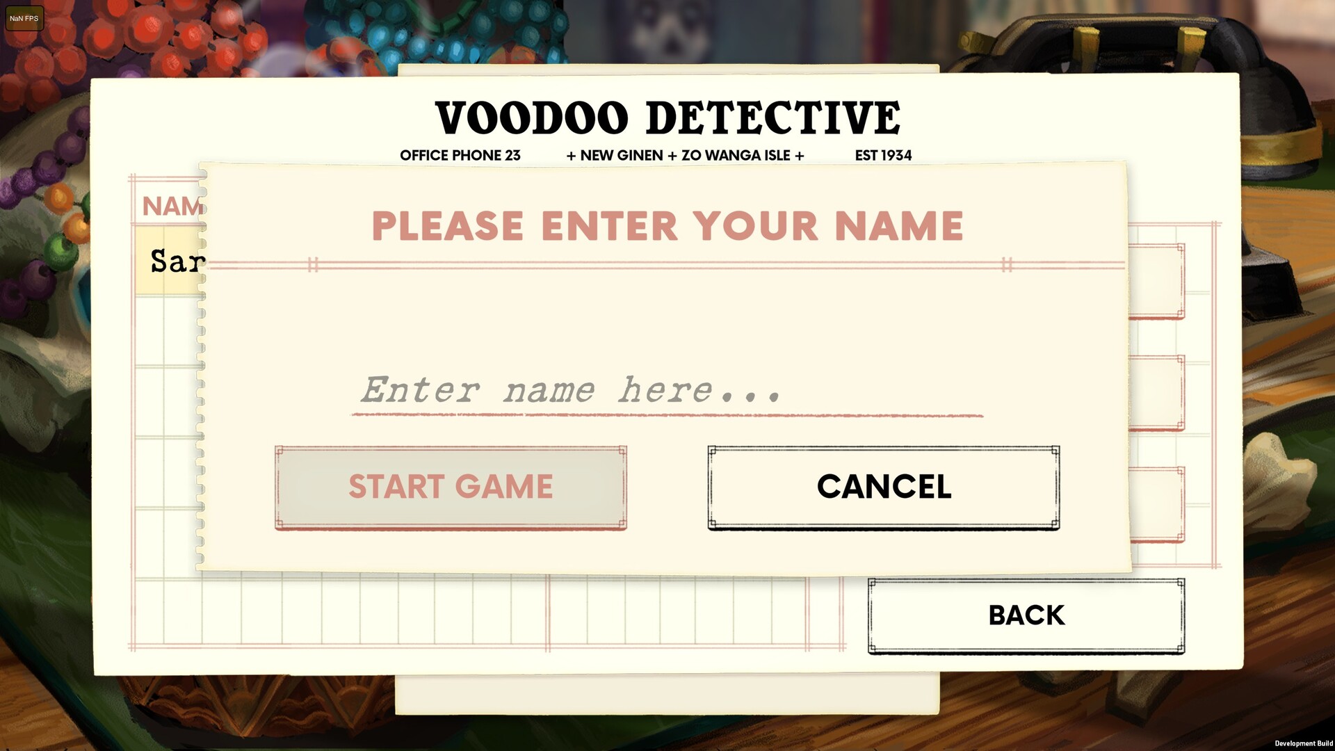 Sarah Ford - Voodoo Detective ( UI )