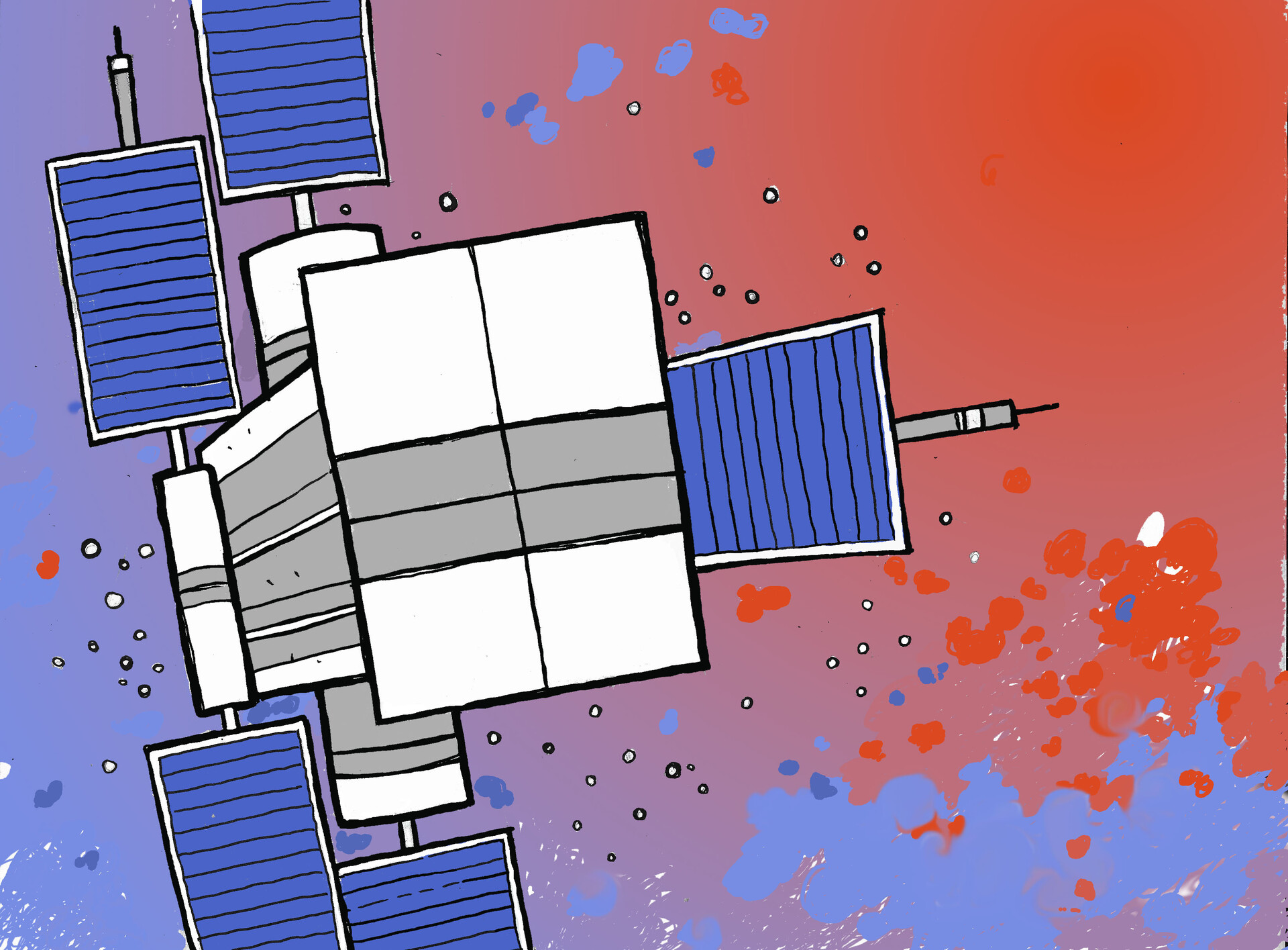 ArtStation - ballistic missile satellite 223XP