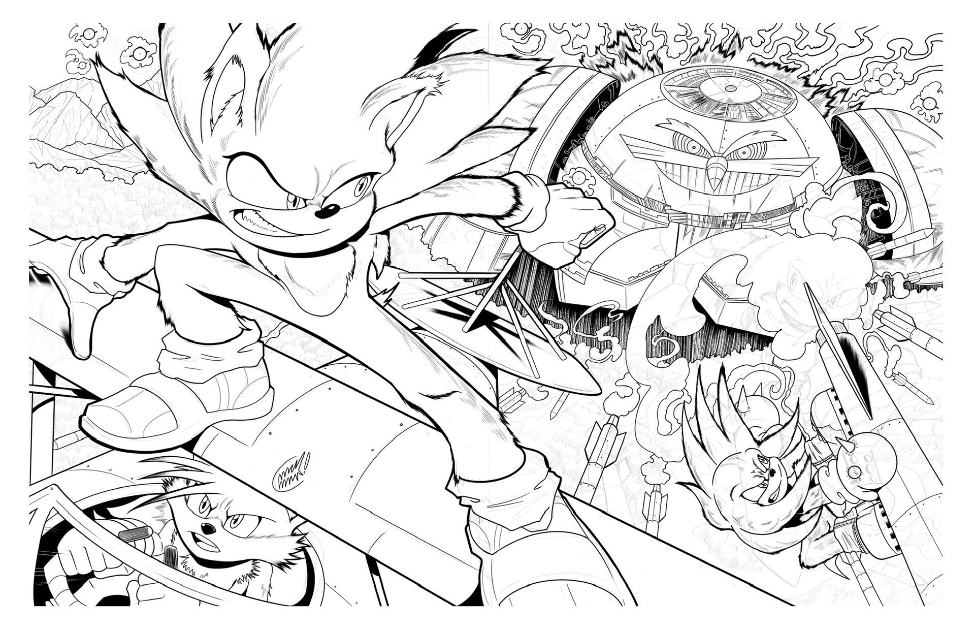 coloring pages sonic the hedgehog 2