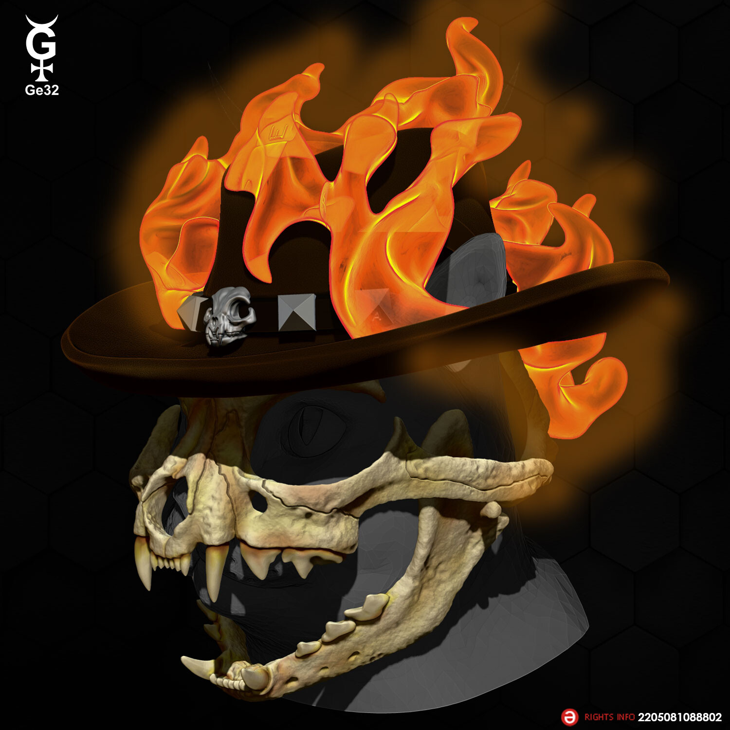 Ge32 AJZ - Western Ghost Rider-CAT Helmet