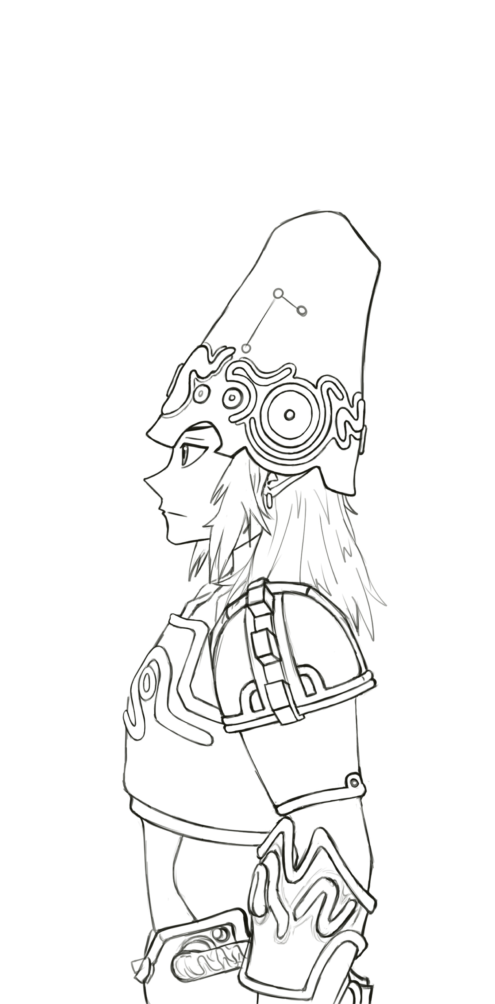 link coloring page botw