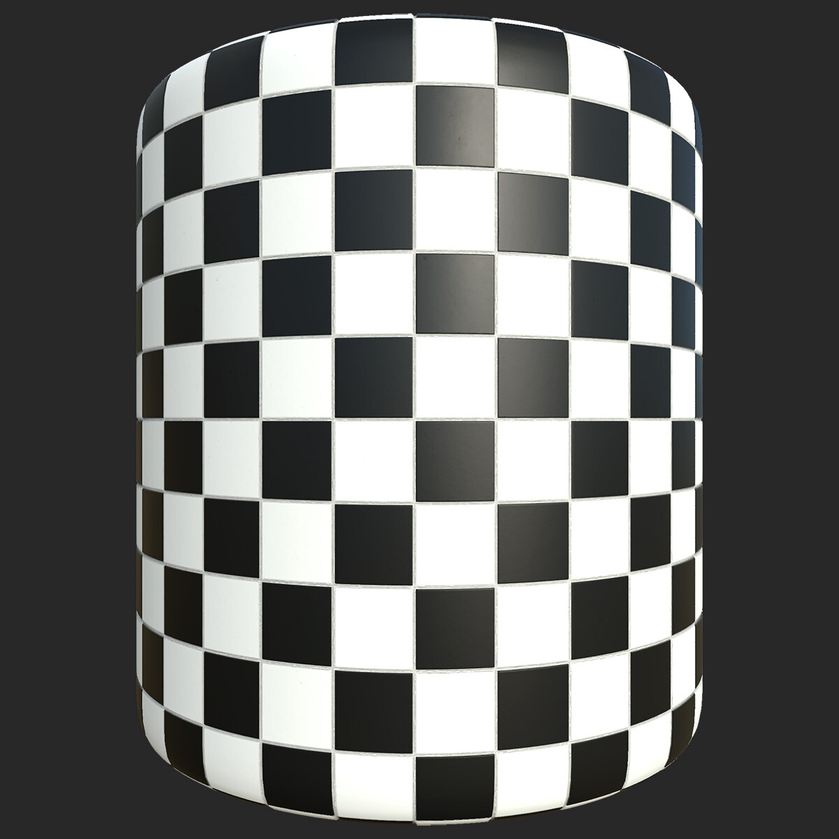 TextureCan - Square Black and White Ceramic Checker Tiles (FREE PBR ...