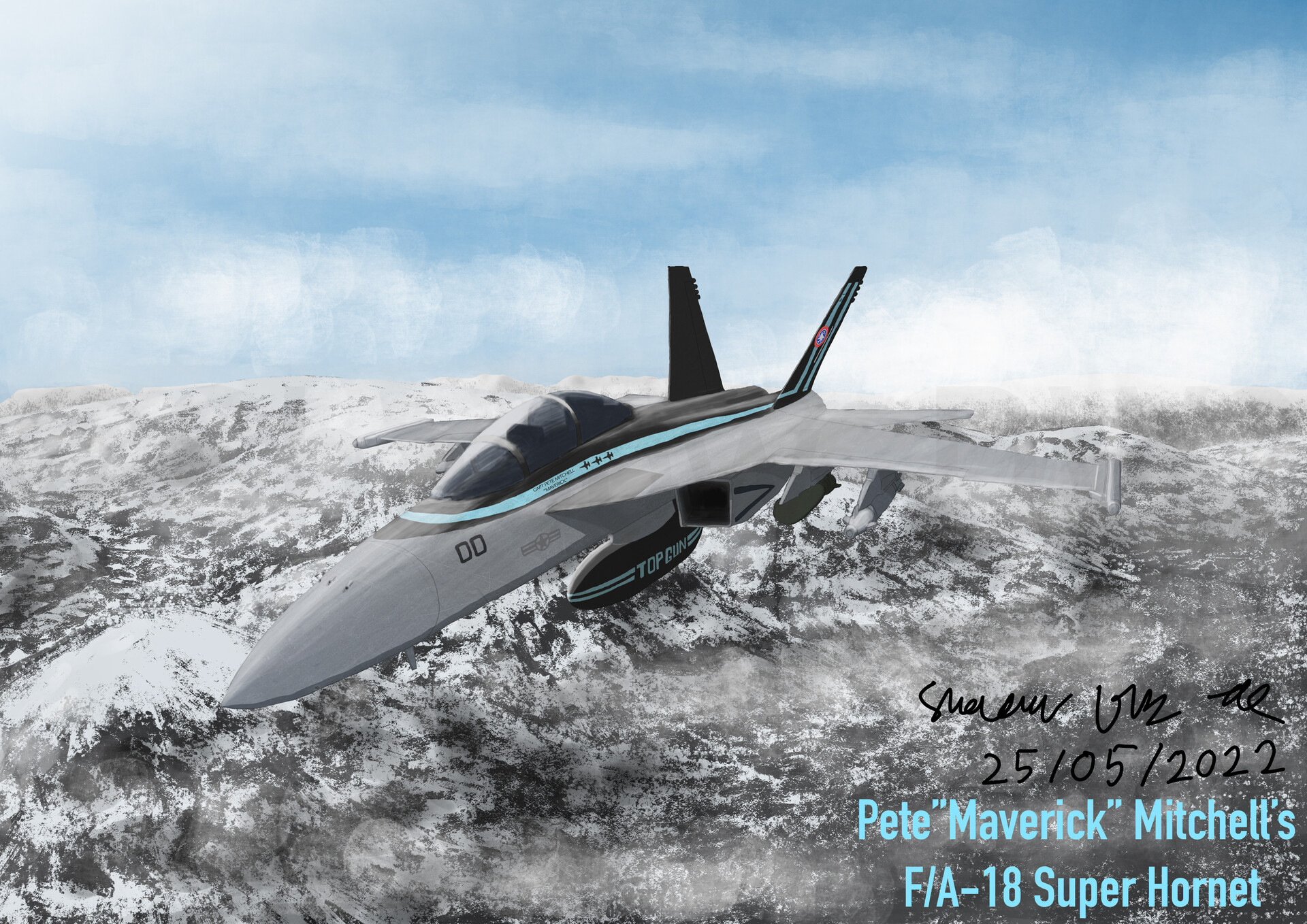 ArtStation - Pete “Maverick’ Mitchell’s F/A-18 Super Hornet.