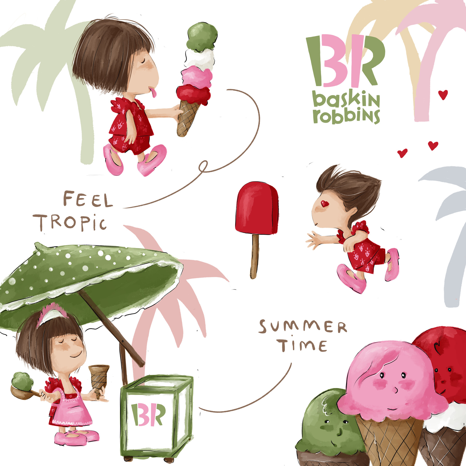 ArtStation - Baskin Robbins mascot