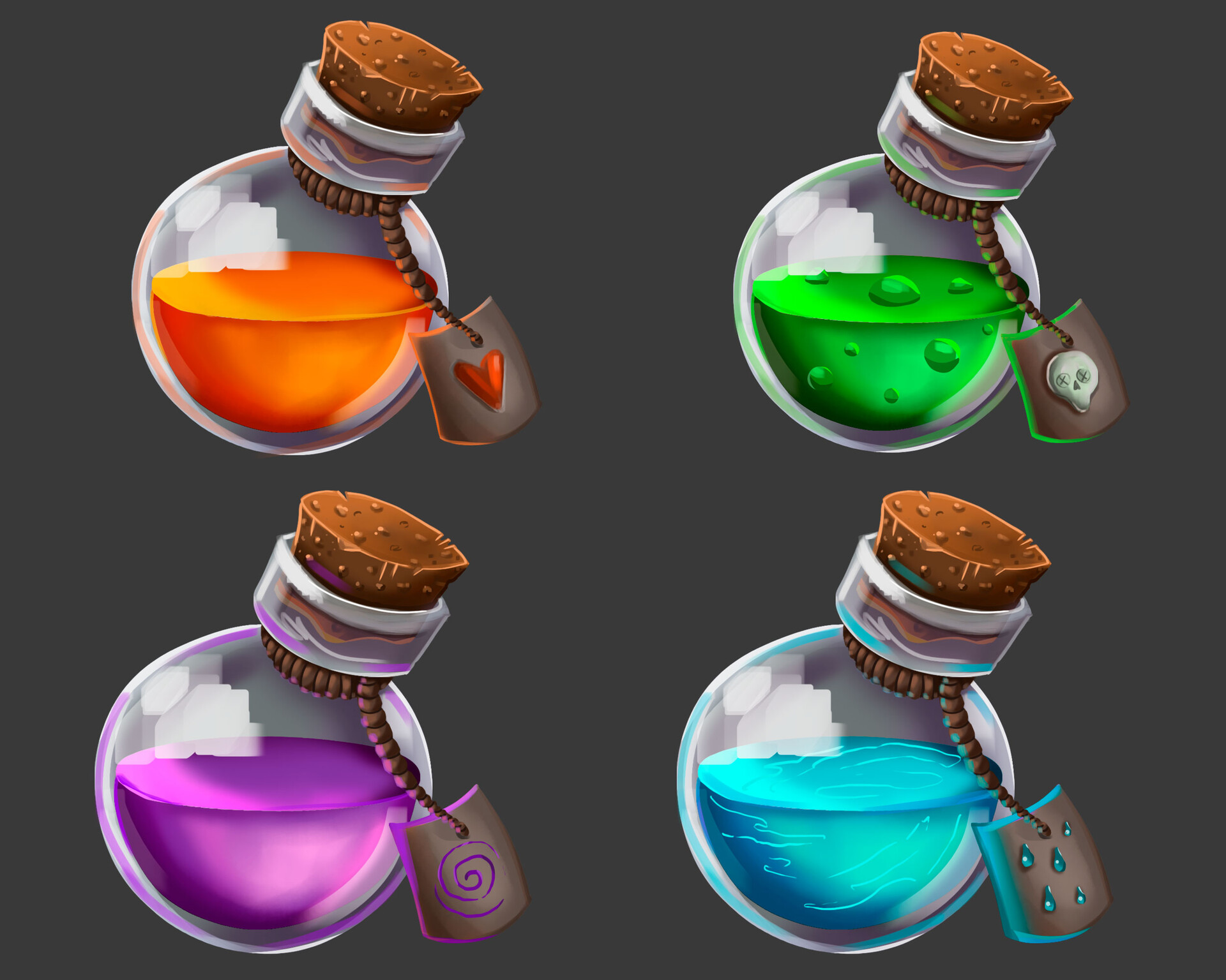 ArtStation - Potion bottles