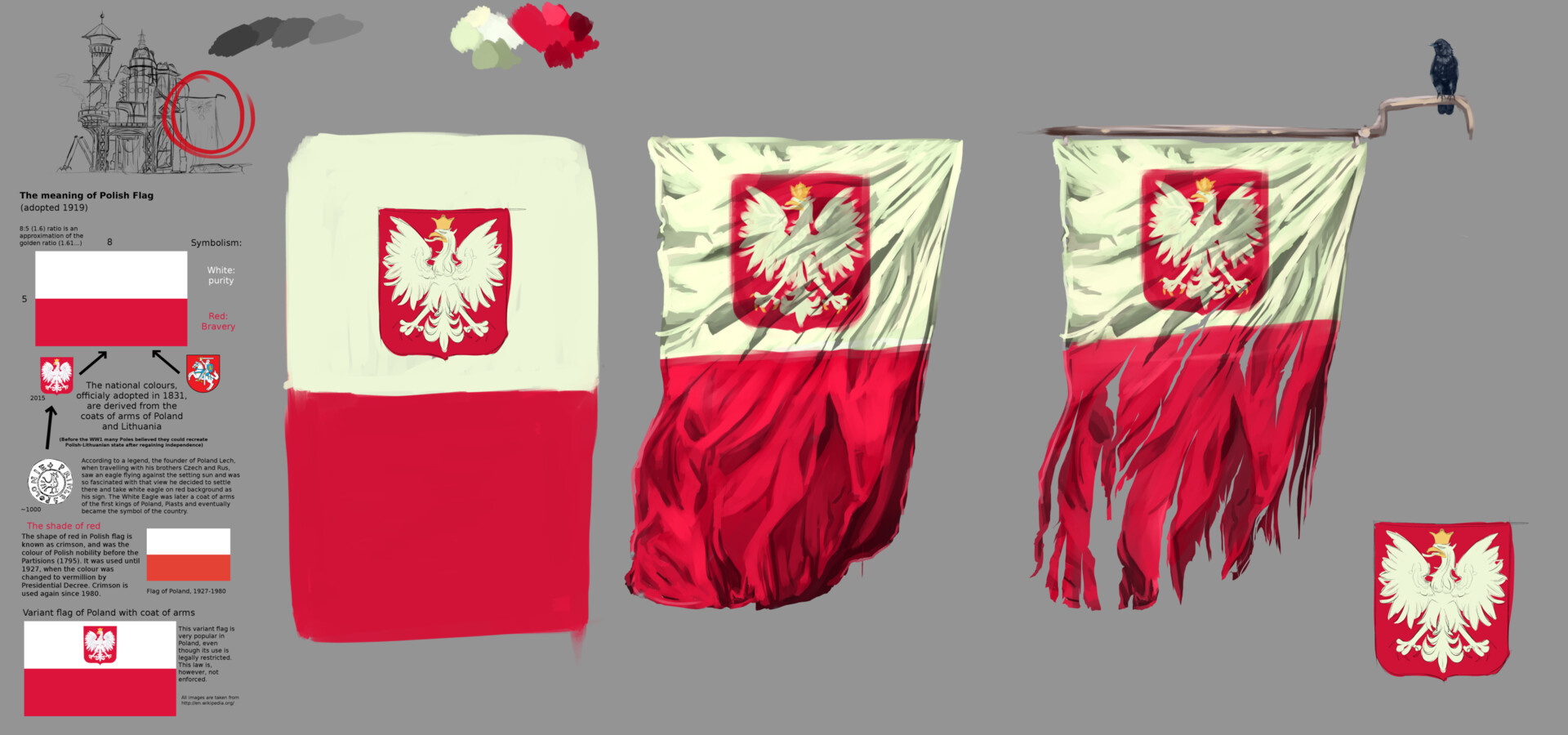 ArtStation - [wip] Flag work 1
