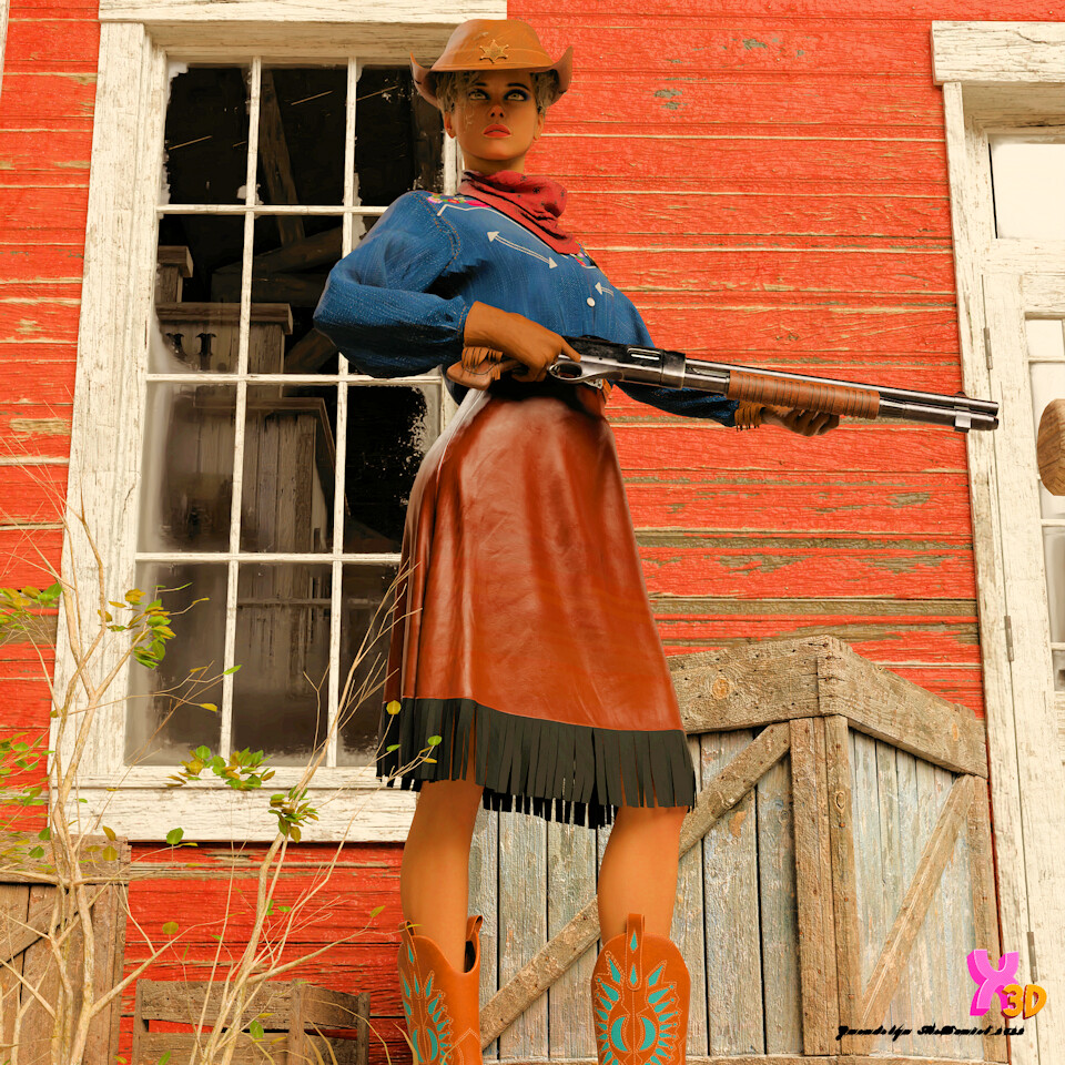 Xtreme3D Studio - CowGirl Dforce Outfit for G8F/G8.1F by Fefecoolyellow