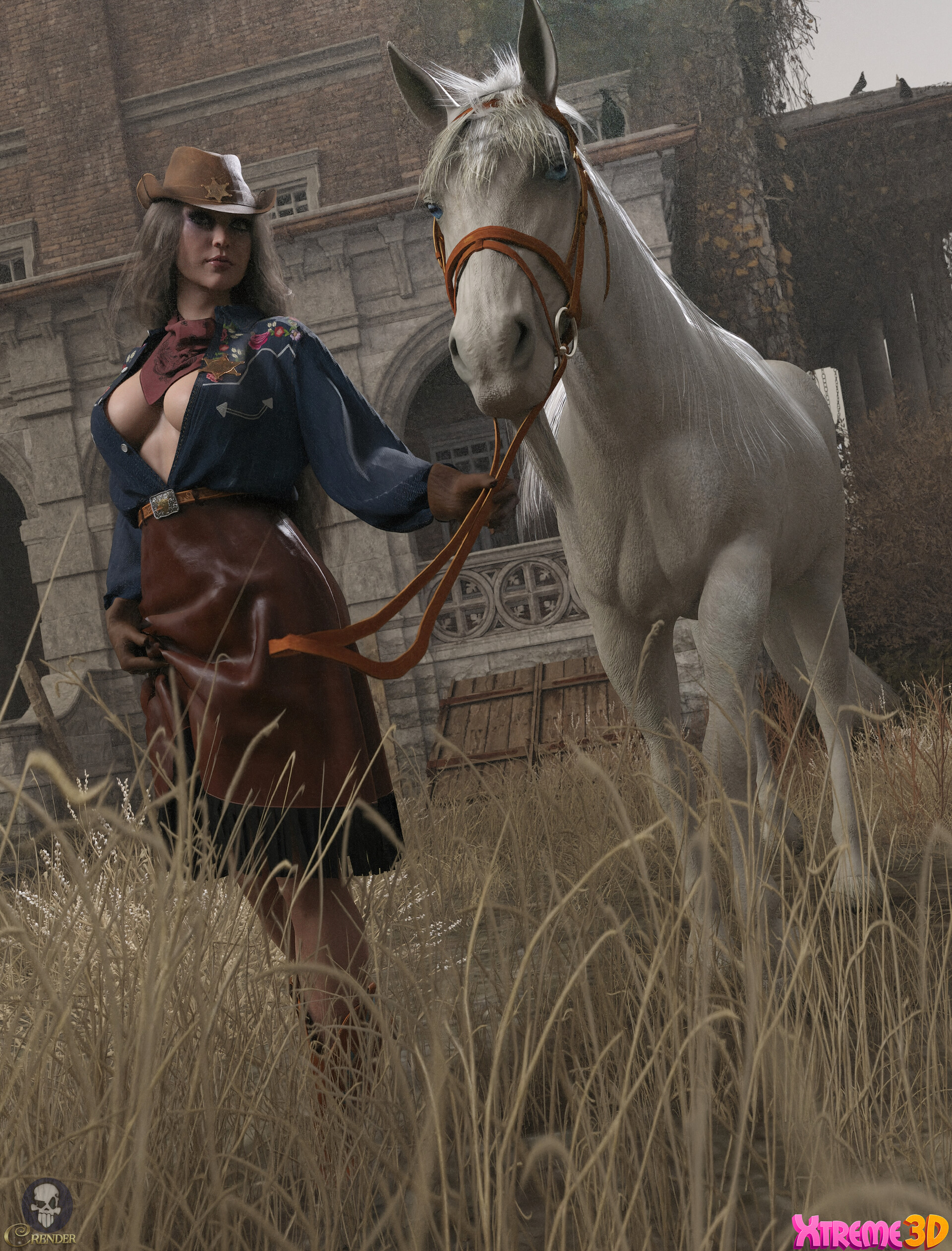 Xtreme3D Studio - CowGirl Dforce Outfit for G8F/G8.1F by Fefecoolyellow