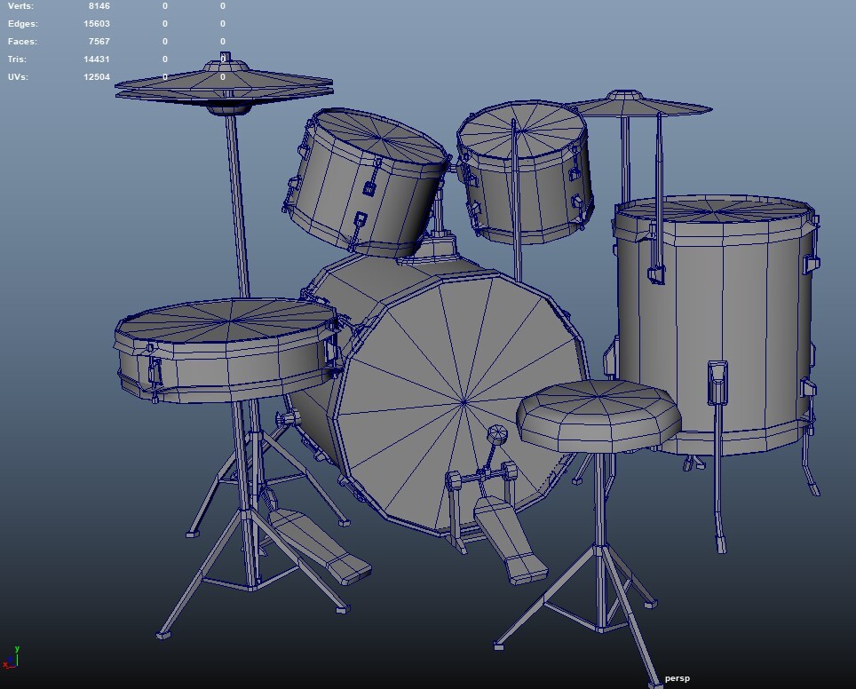 Justin Wagner - Game Prop - Drum Set