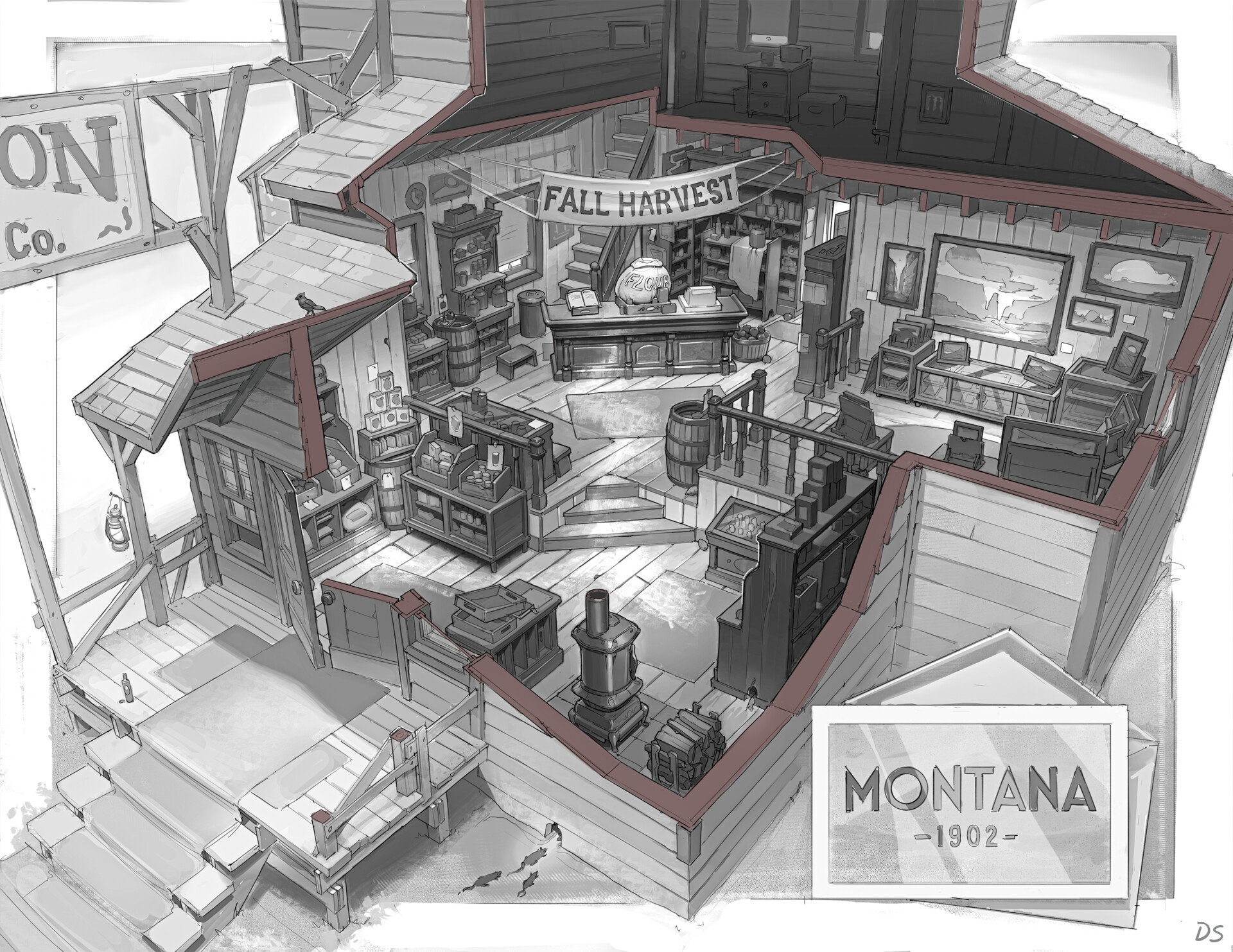 ArtStation - Food and Provisions (and Landscape Paintings) Shop