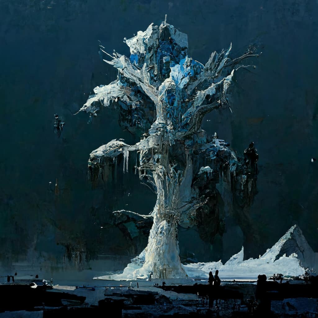 ArtStation - Frozen Tree - 1 - Benoit FERRIERE (Mirof)