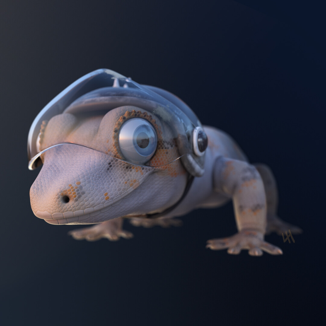 ArtStation - Benny the Gargoyle Gecko (WIP)