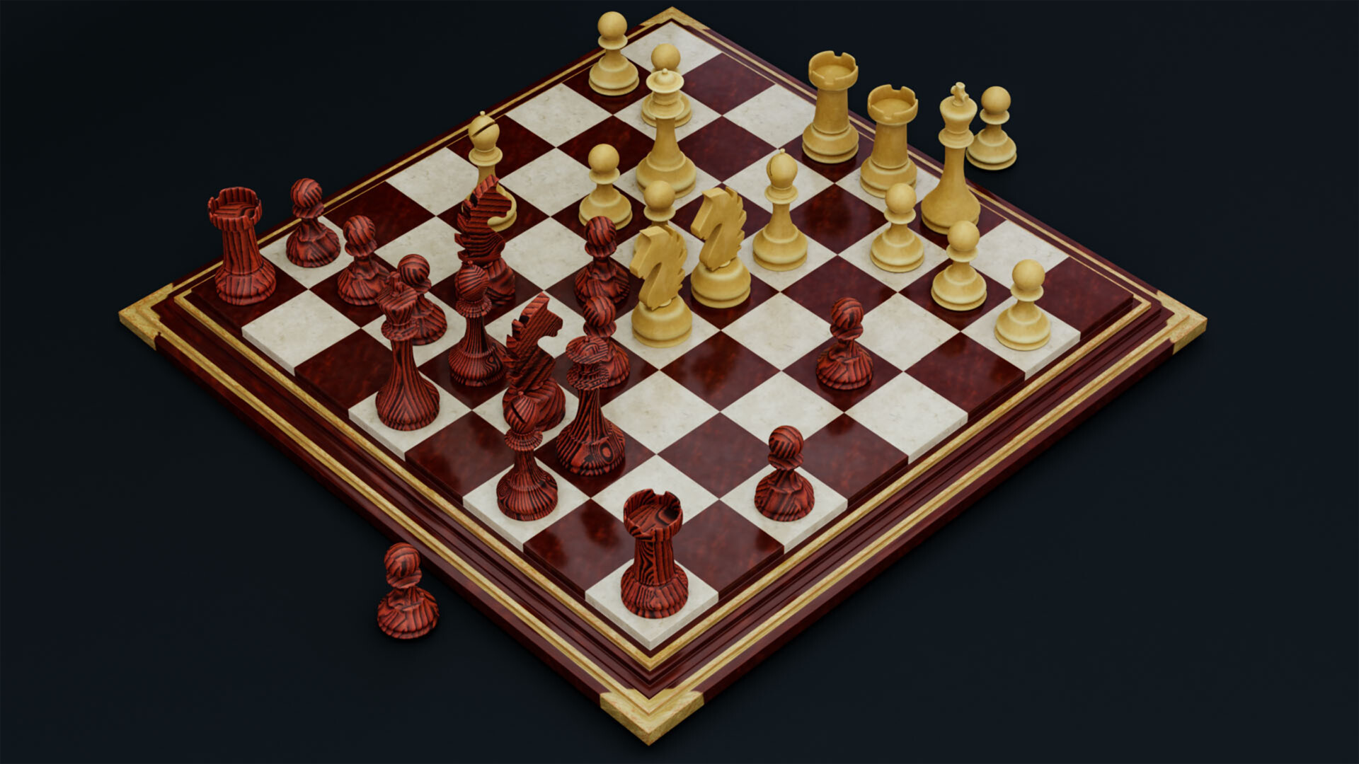 ArtStation - Chess Board ( Modeling & lighting practice ) inspired by ...