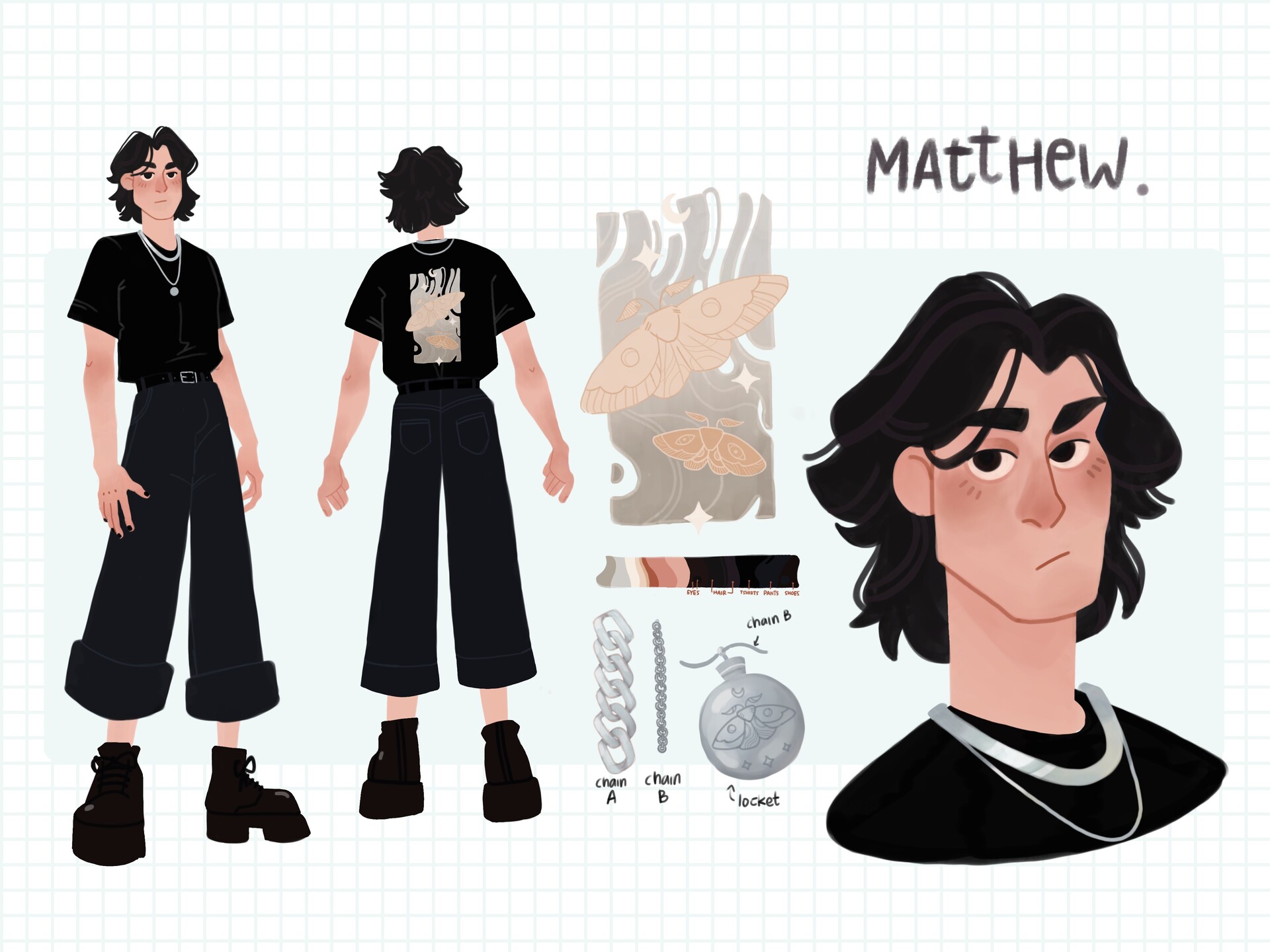 ArtStation - matthew character design sheet