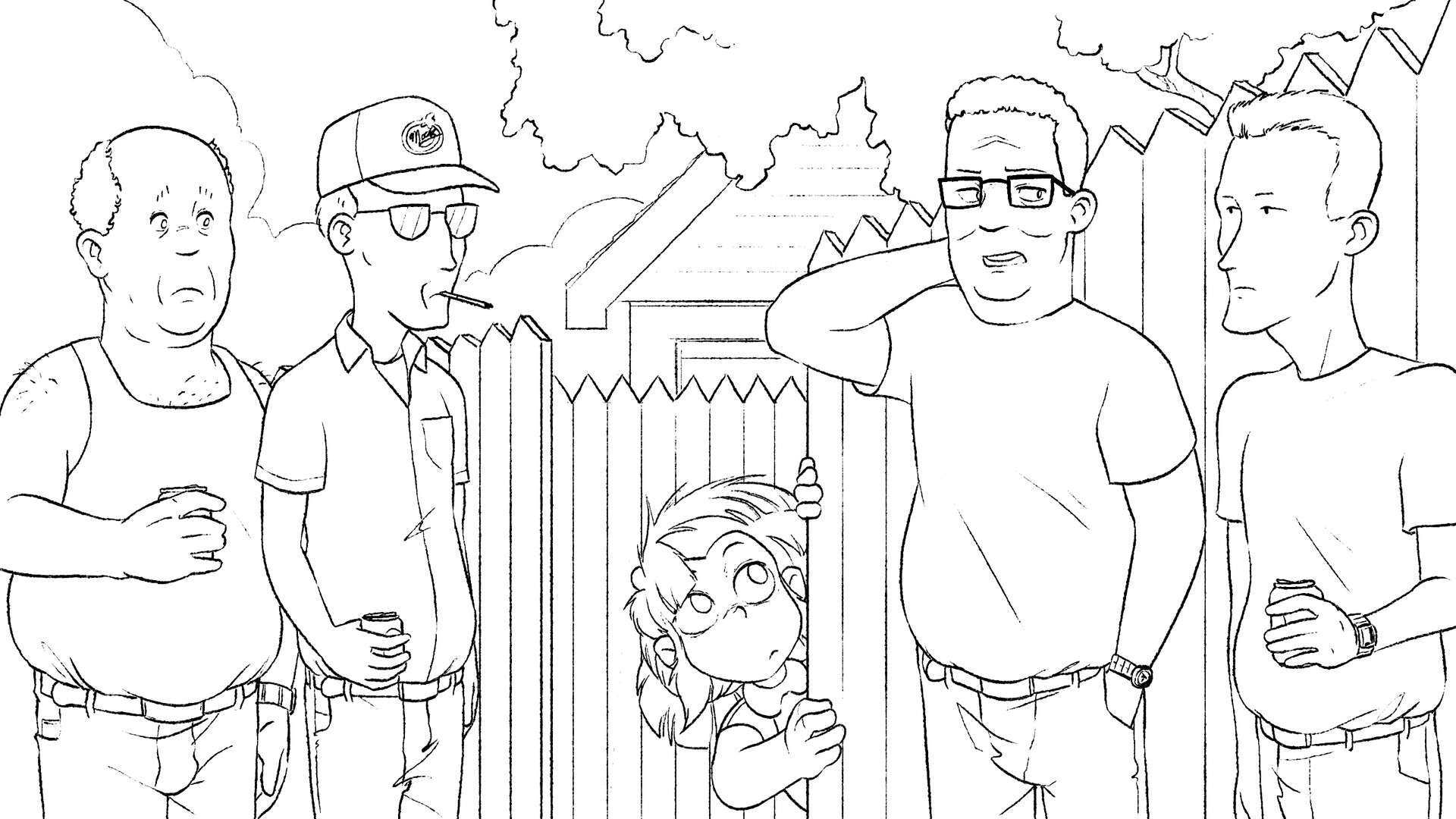 king of the hill coloring pages
