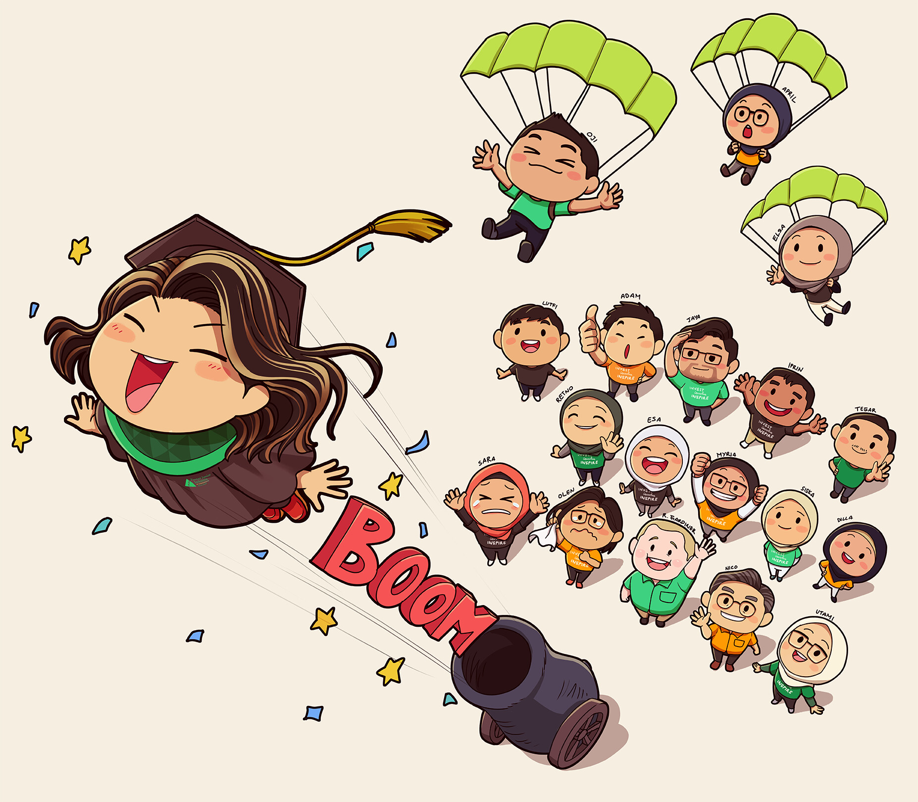 ArtStation - Office Farewell Commission