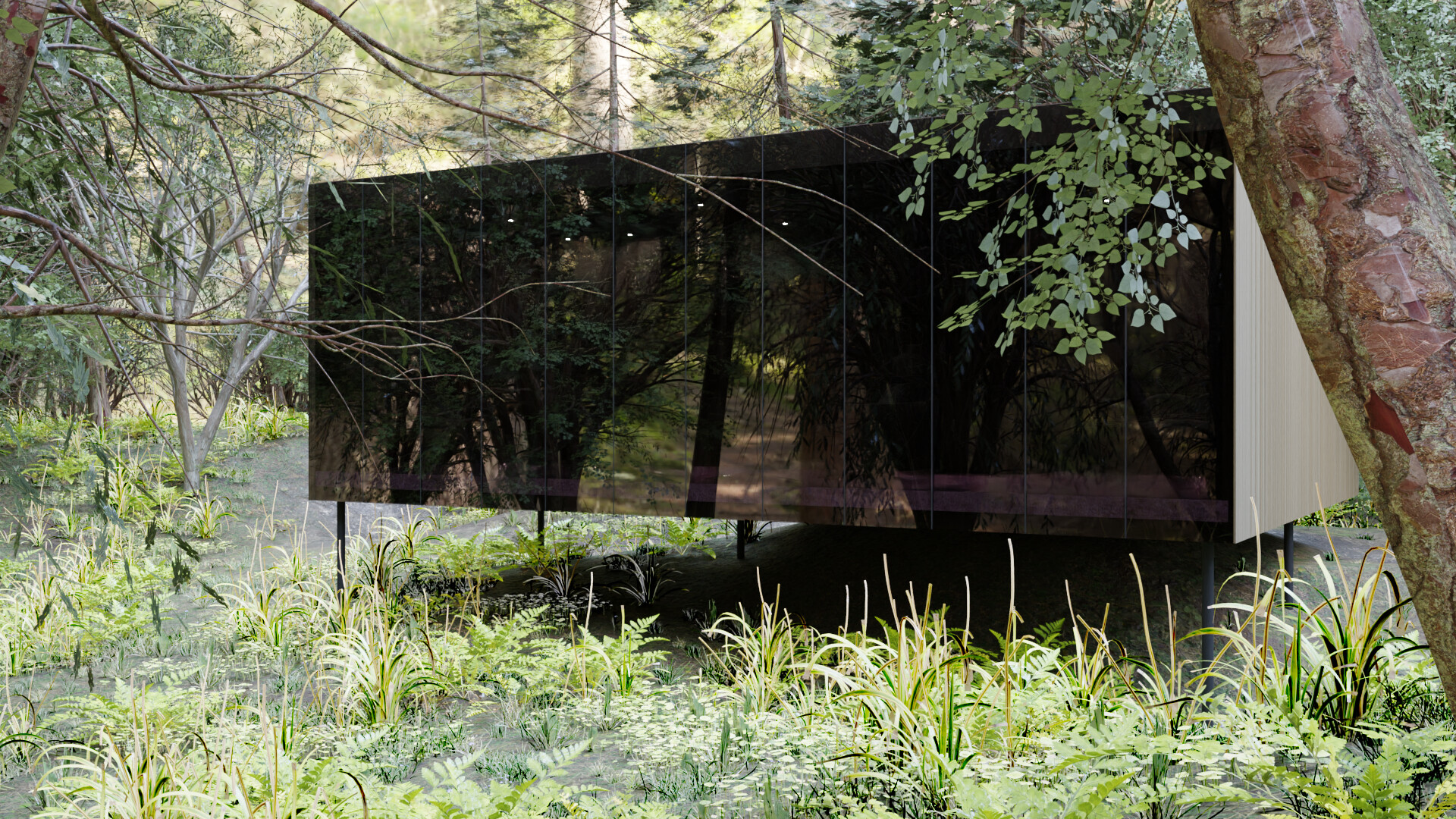 ArtStation - Modern Forest Cabin