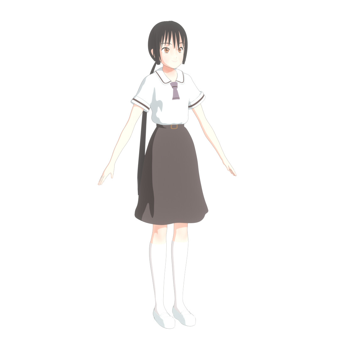 ArtStation - Hanako Honda (Asobi Asobase) Fan Model