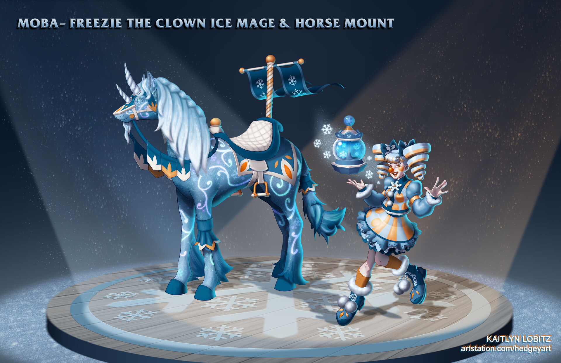 ArtStation - Clown Ice Mage and Mount