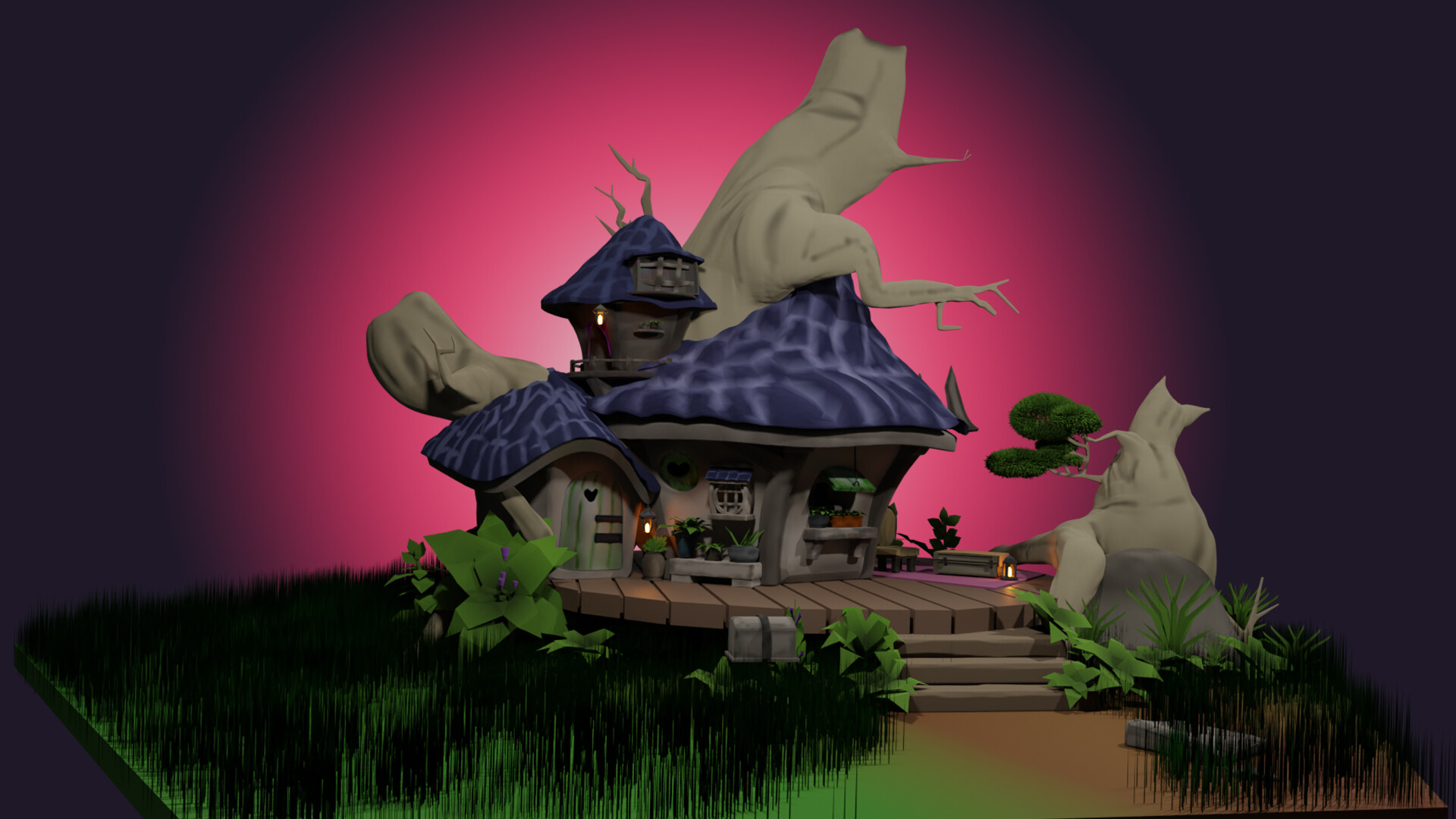 ArtStation - The wizard's hut. 🧙‍♂️🔮