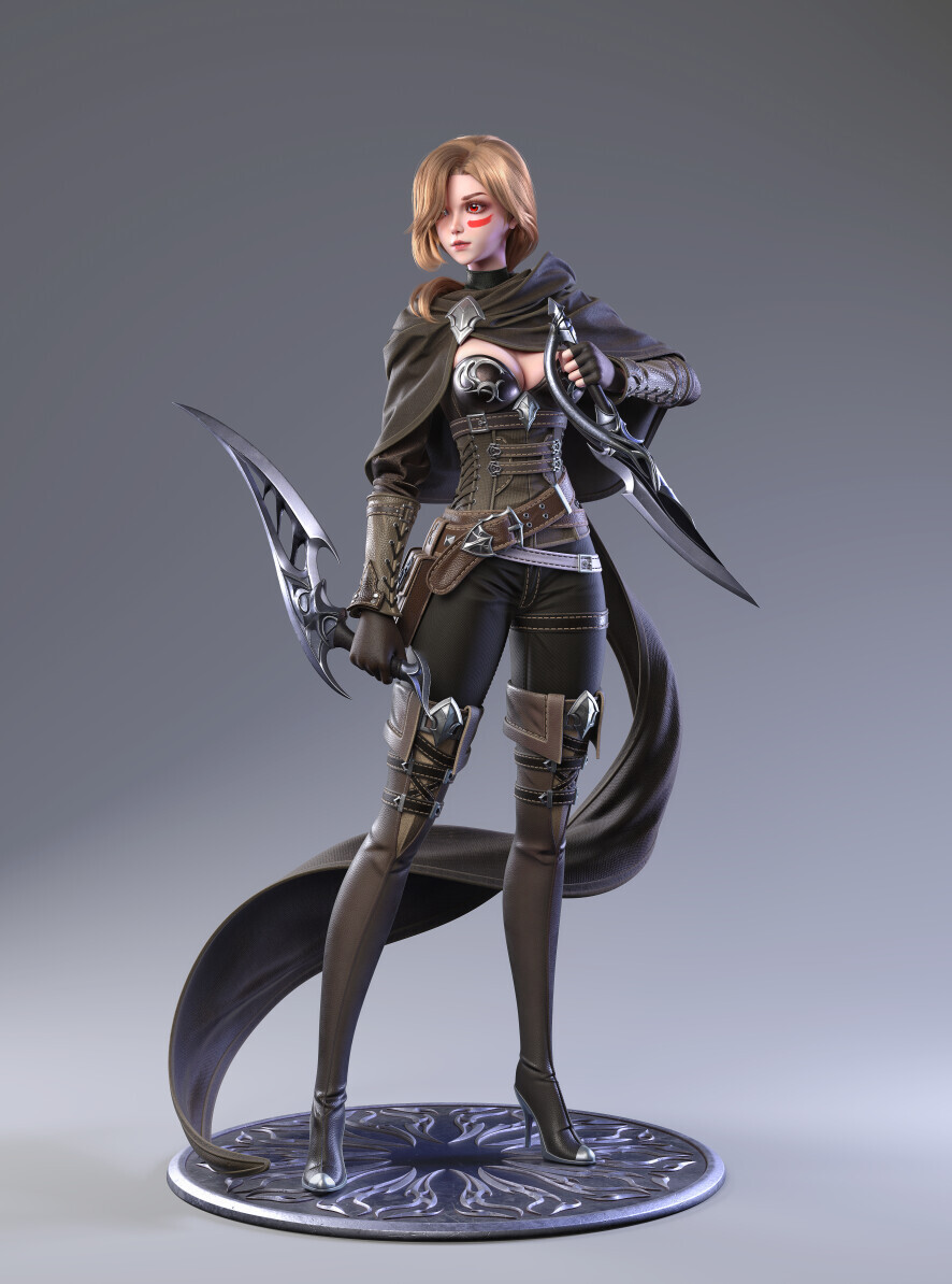 ArtStation - ABOUTCG美型课 丁同学作品