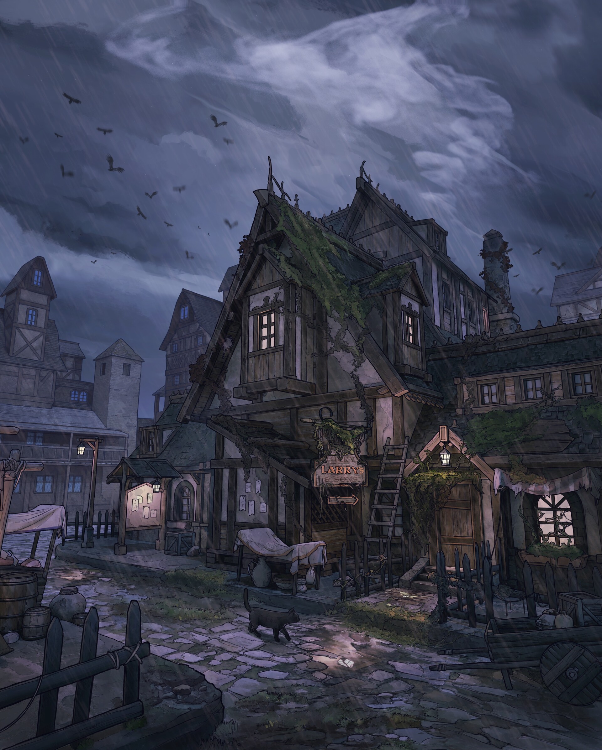 fantasy dark tavern