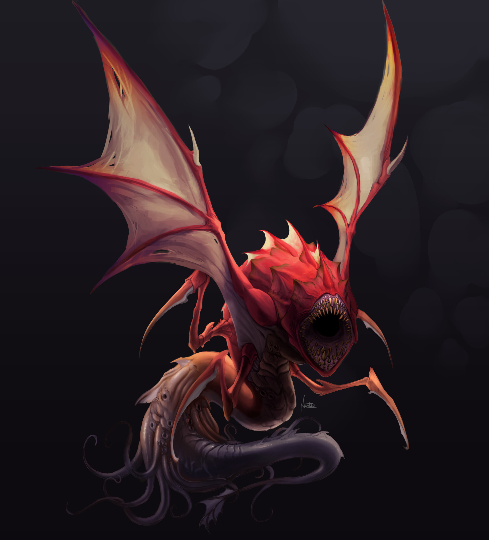 ArtStation - DnD space worm dragon monster