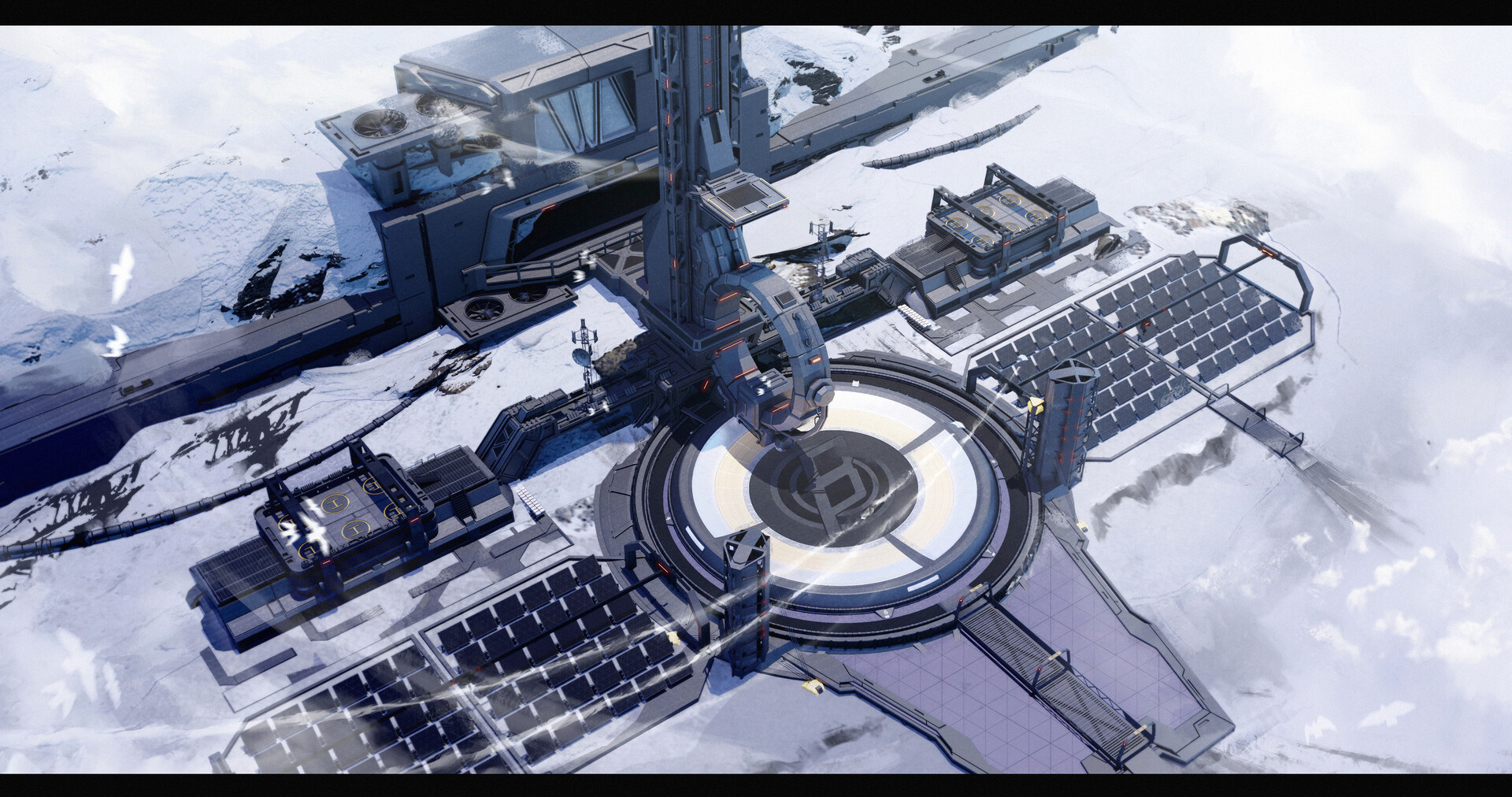 ArtStation - A secret base in the Arctic