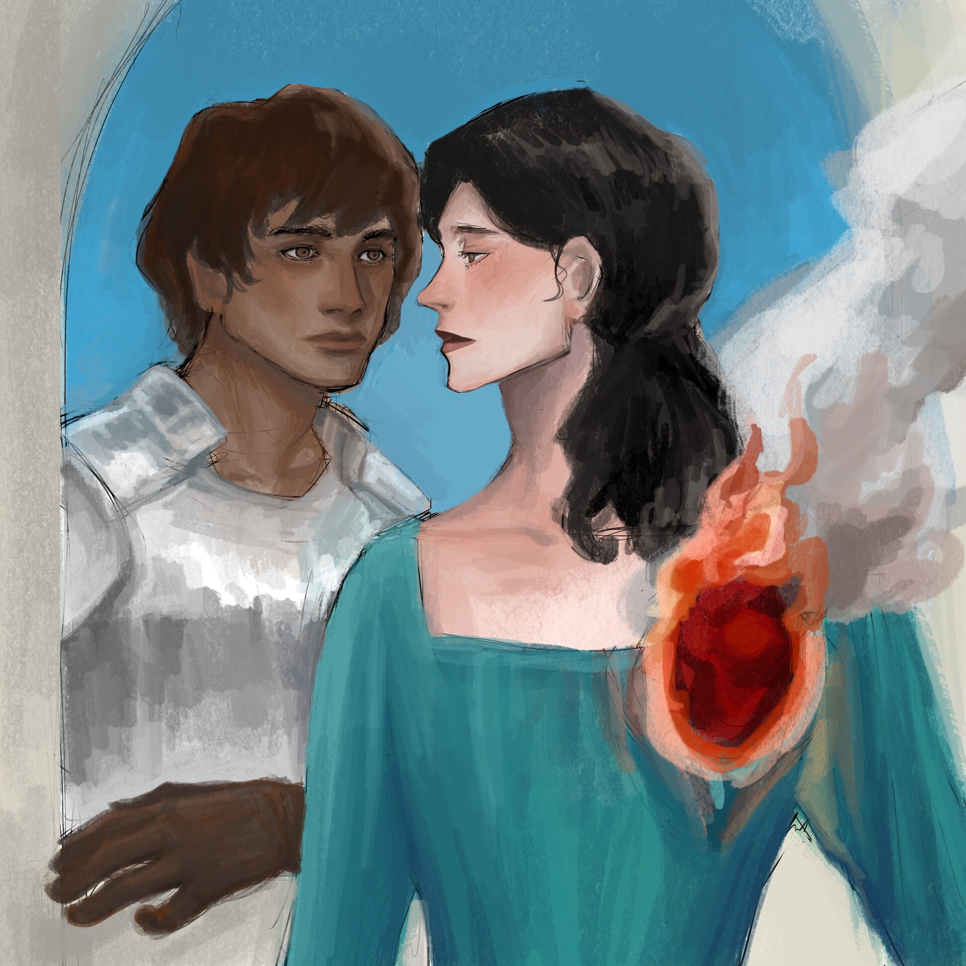 ArtStation - Flaming heart