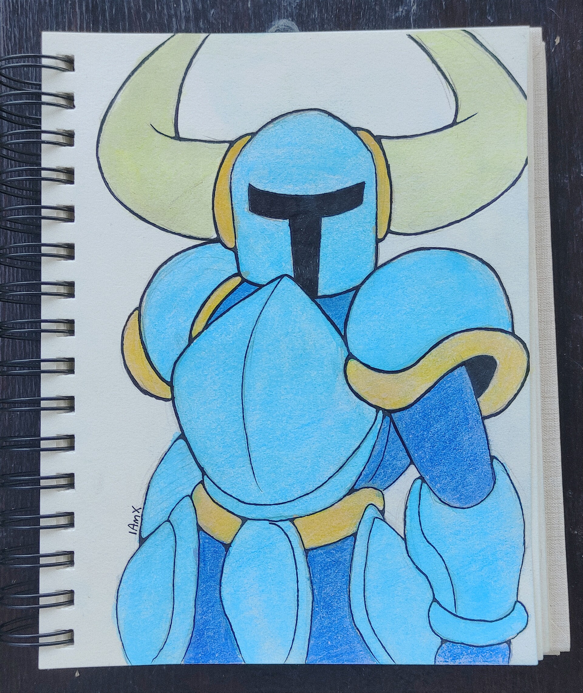 how to draw shovel knight step by step