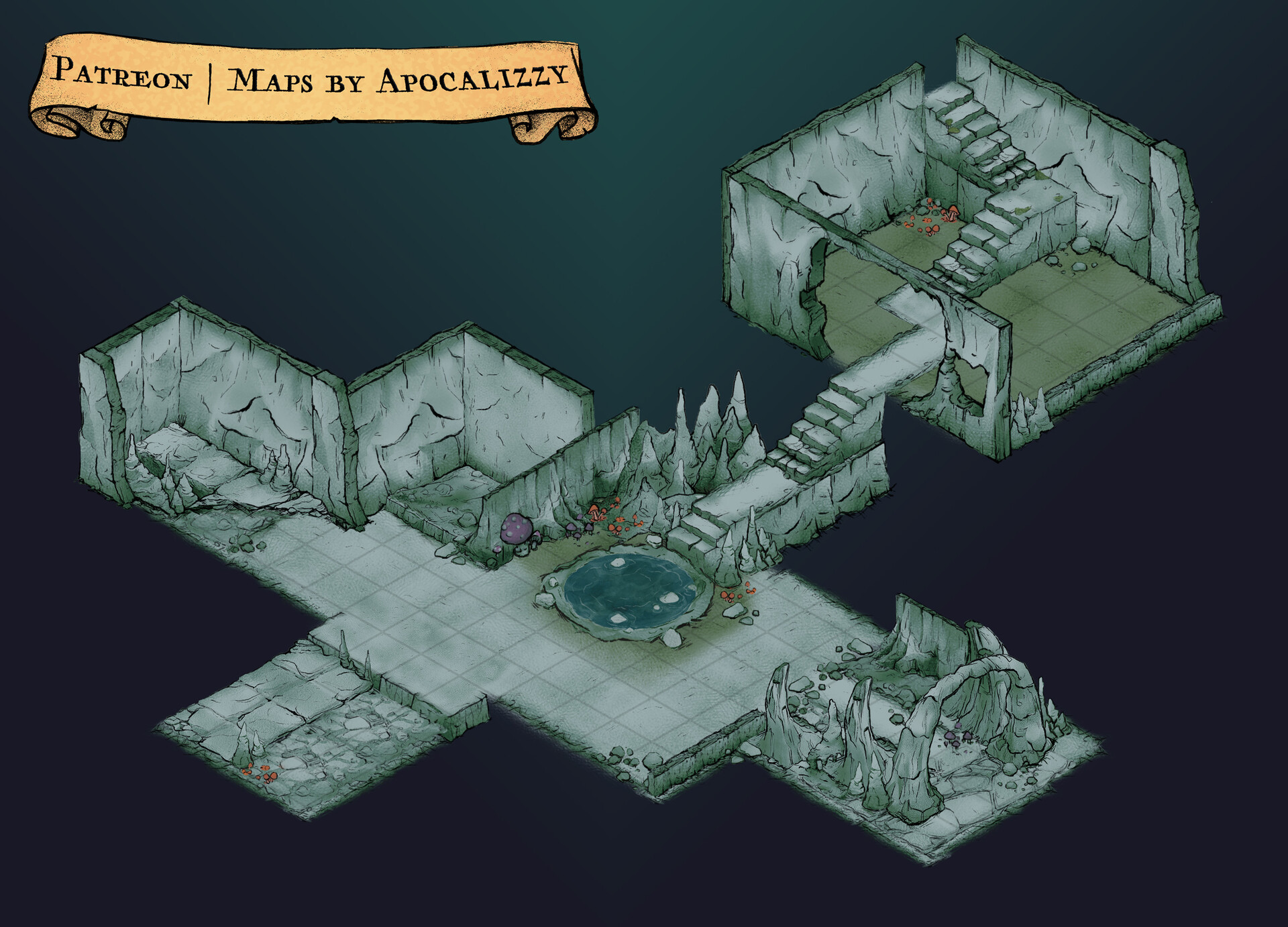 ArtStation - Isometric Cave Builder - Demo Map