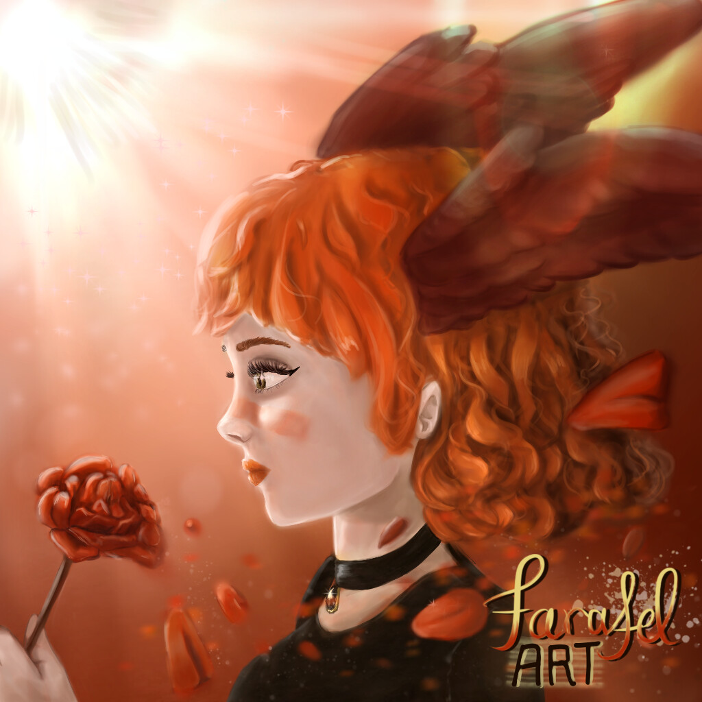 ArtStation - Ginger Haired Rose Girl