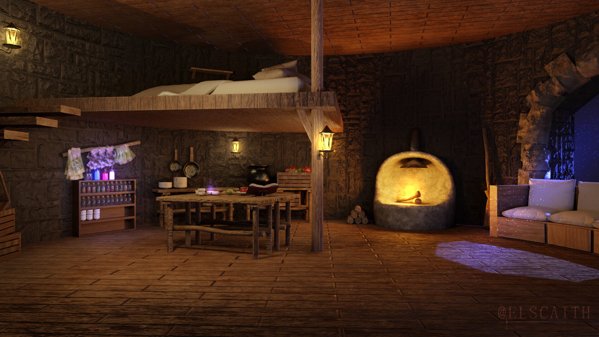 ArtStation - Witch's Tower - Interior 3D Environment Design