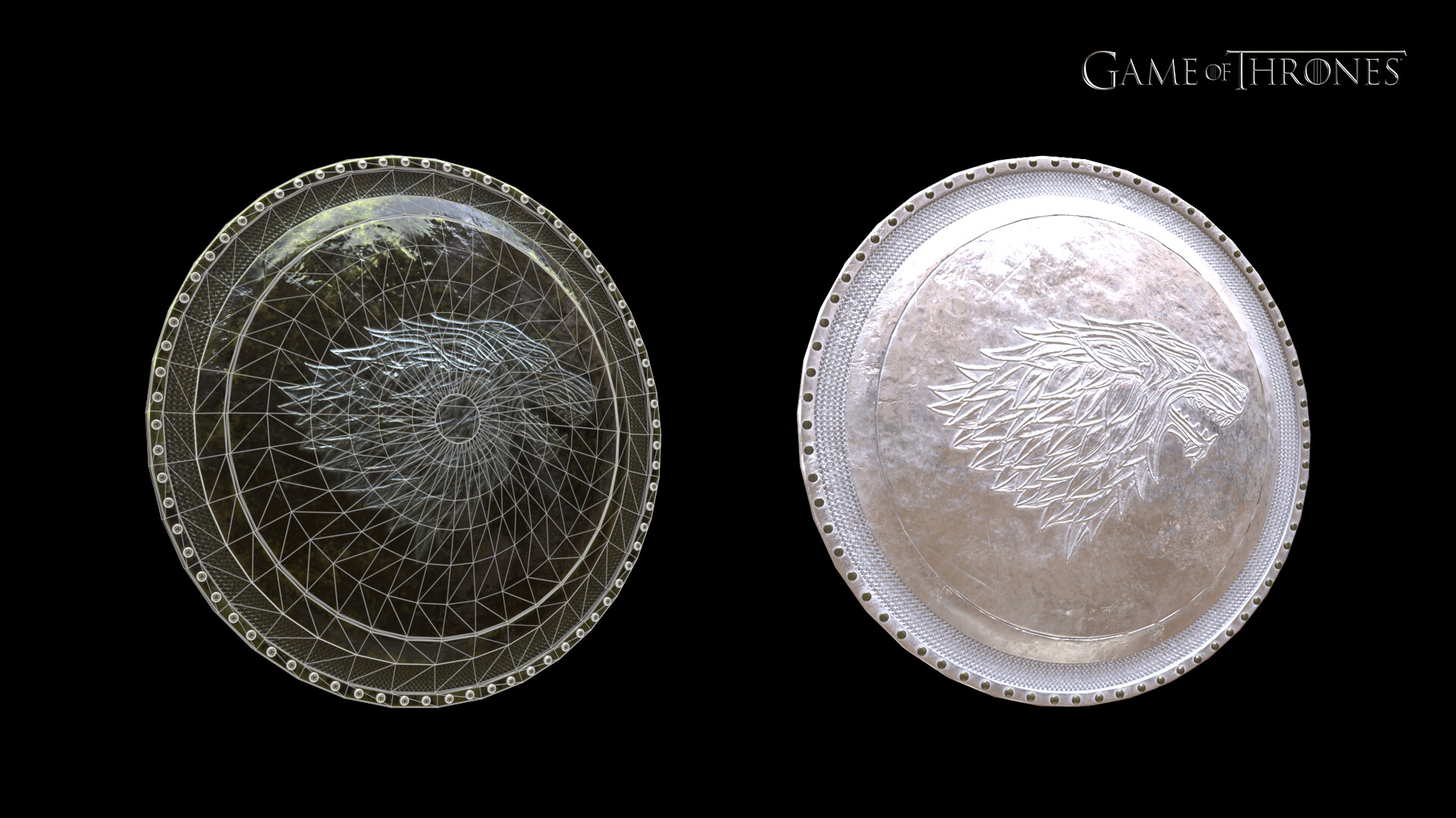 Junho Kim - [Game of throne] Stark Shield 3D modeling