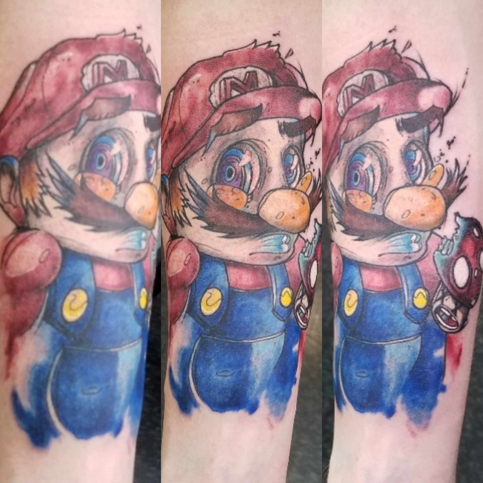Video Game Collage Tattoo